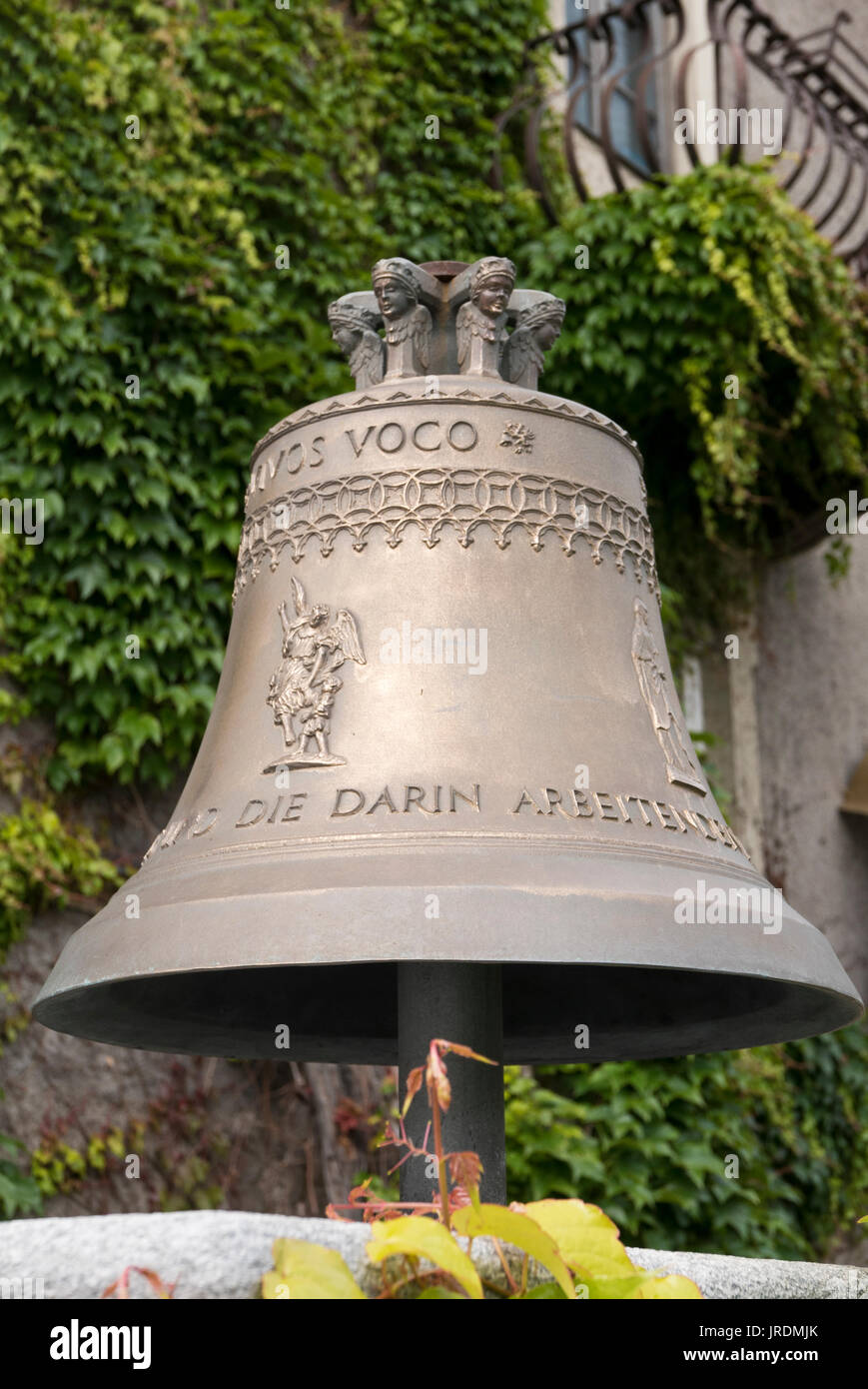 A church bell in the courtyard at the Bell factory and Museum ...