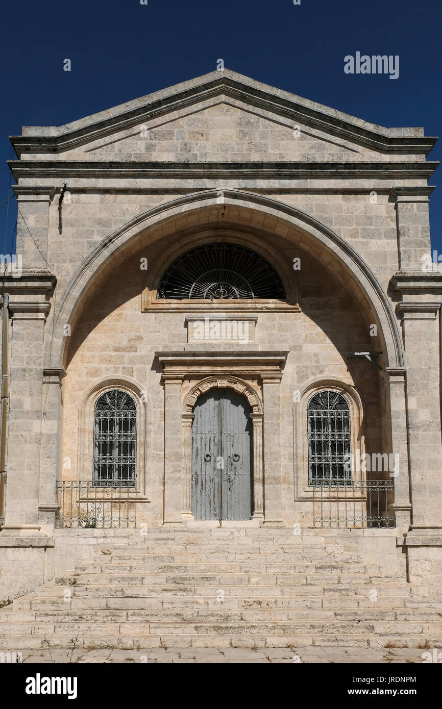 Doorway of the Church of the Holy Archangels, also known as Deir Al ...