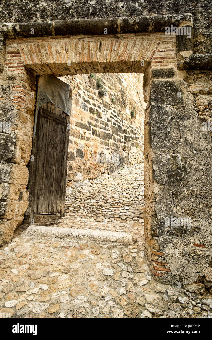 Small gate on a medieval castle Stock Photo - Alamy