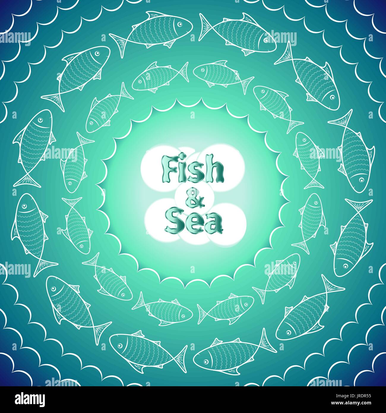 Round summer frame sea Stock Vector Images - Alamy