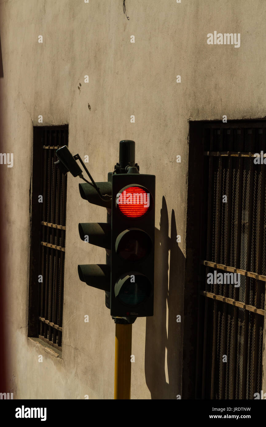 Florence, Italy, traffic light with red light Stock Photo - Alamy