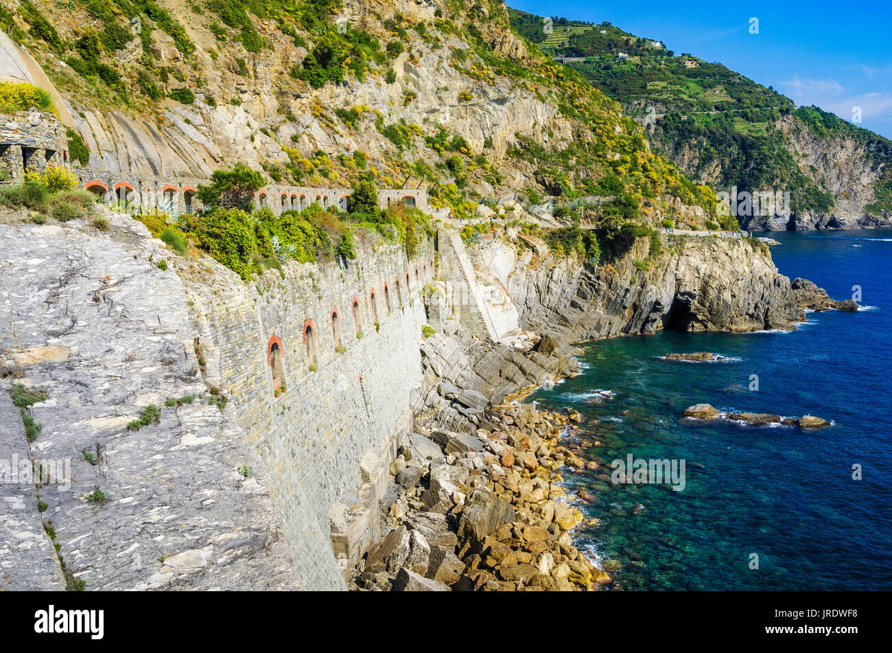 Tunnel on the Via dell'Amore (The Way of Love), Riomaggiore, Cinque ...
