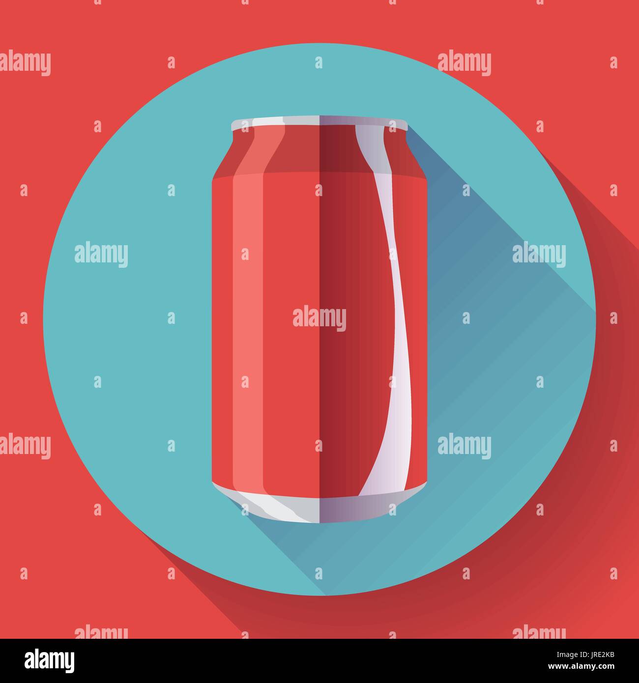 Flat cola can soda can vector illustration Cola can vector icon Stock ...