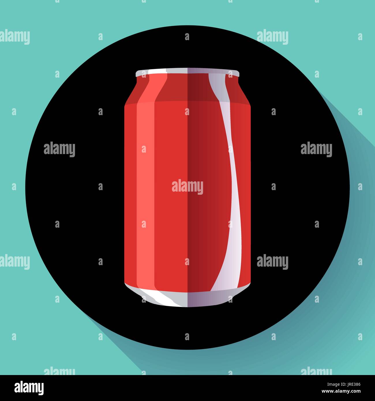 Flat cola can soda can vector illustration Cola can vector icon Stock ...