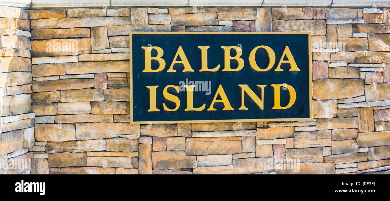 Sign balboa island hi-res stock photography and images - Alamy