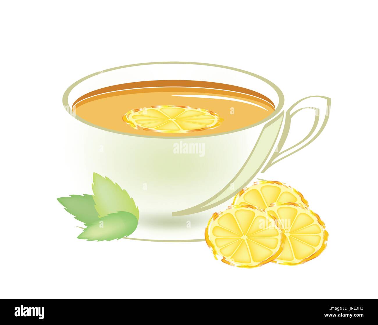 Ice lemon mint isolated Stock Vector Images - Alamy