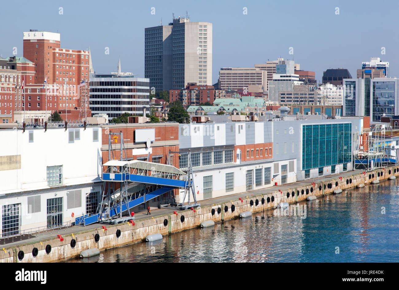 The port and the skyline of Halifax city (Nova Scotia, Canada Stock ...