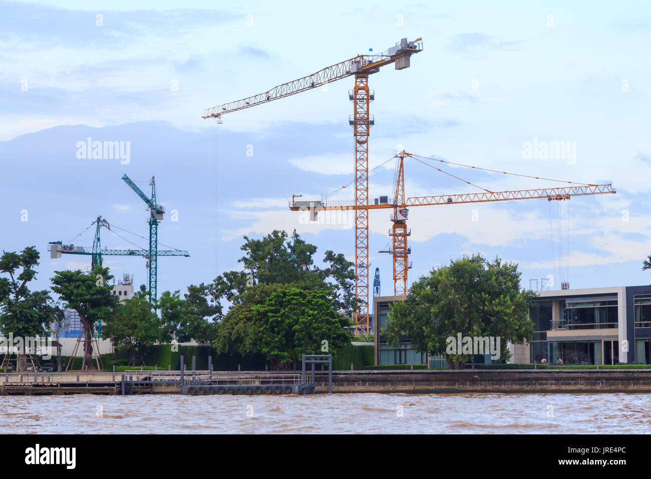 Crane at the construction area Stock Photo - Alamy
