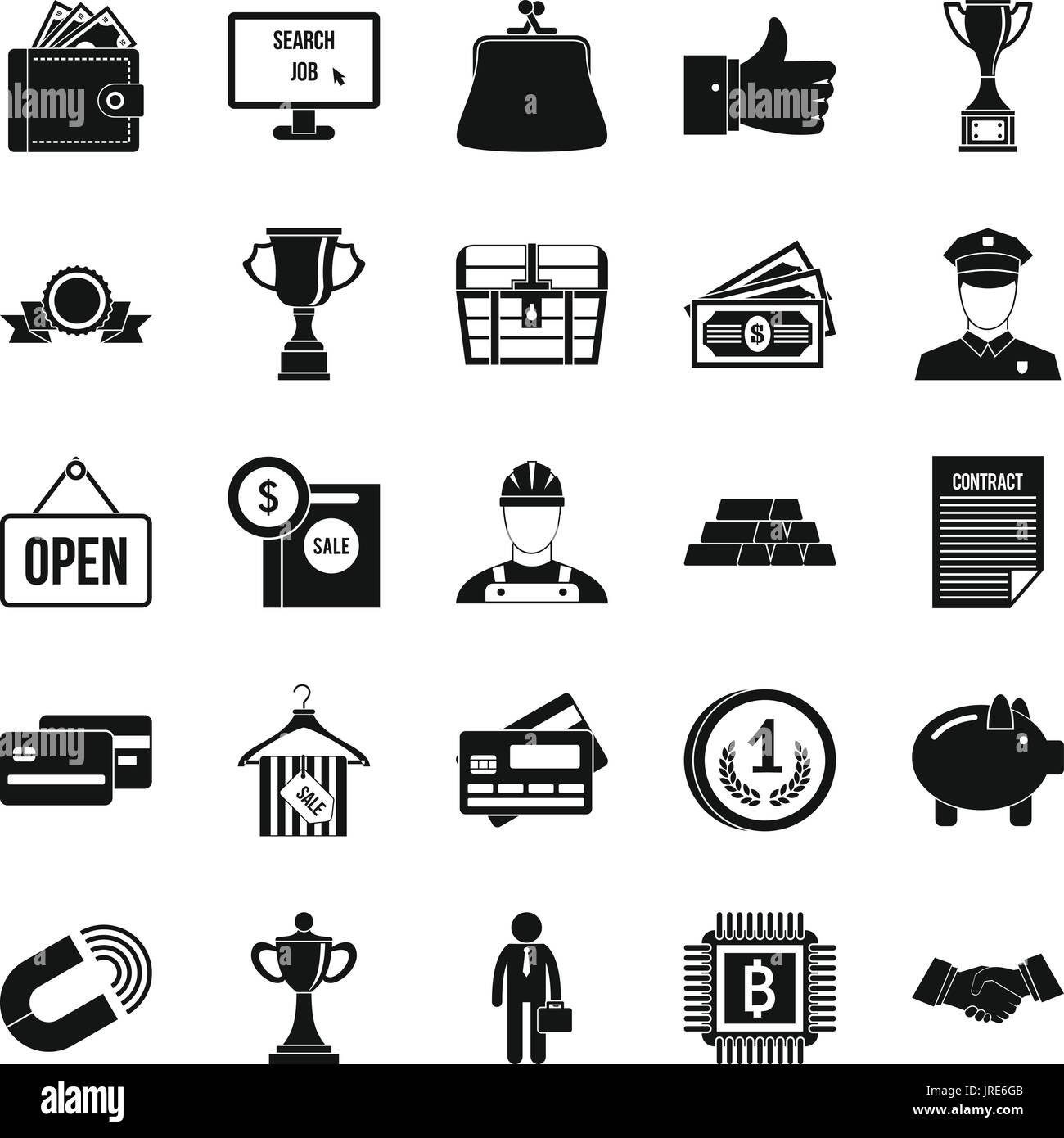 Cost icons set, simple style Stock Vector Image & Art - Alamy
