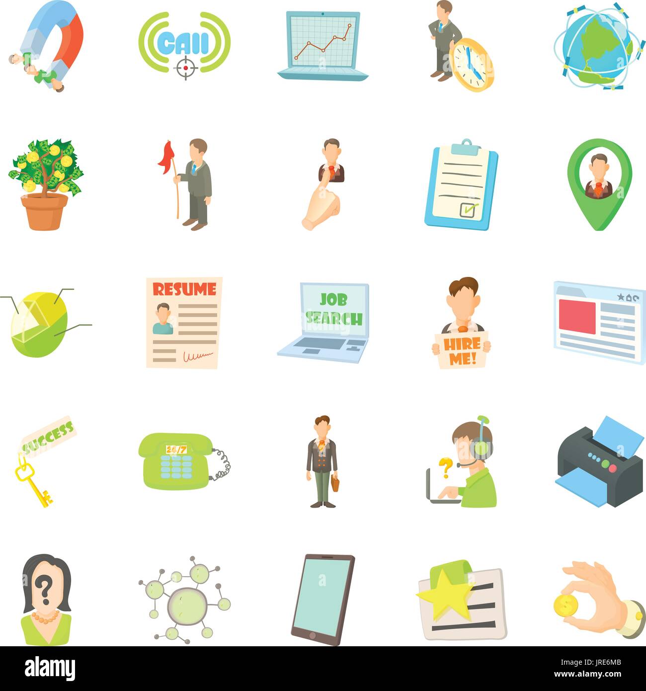 Employee icons set, cartoon style Stock Vector Image & Art - Alamy