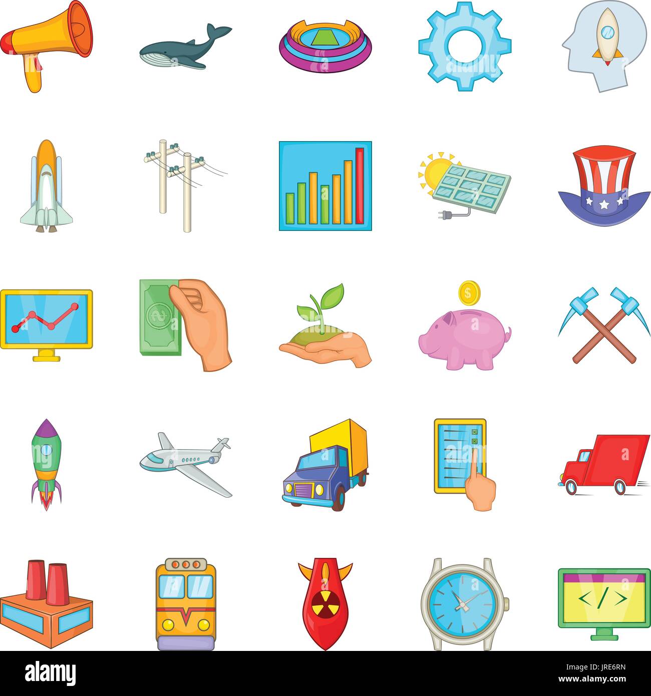 Fee icons set, cartoon style Stock Vector Image & Art - Alamy