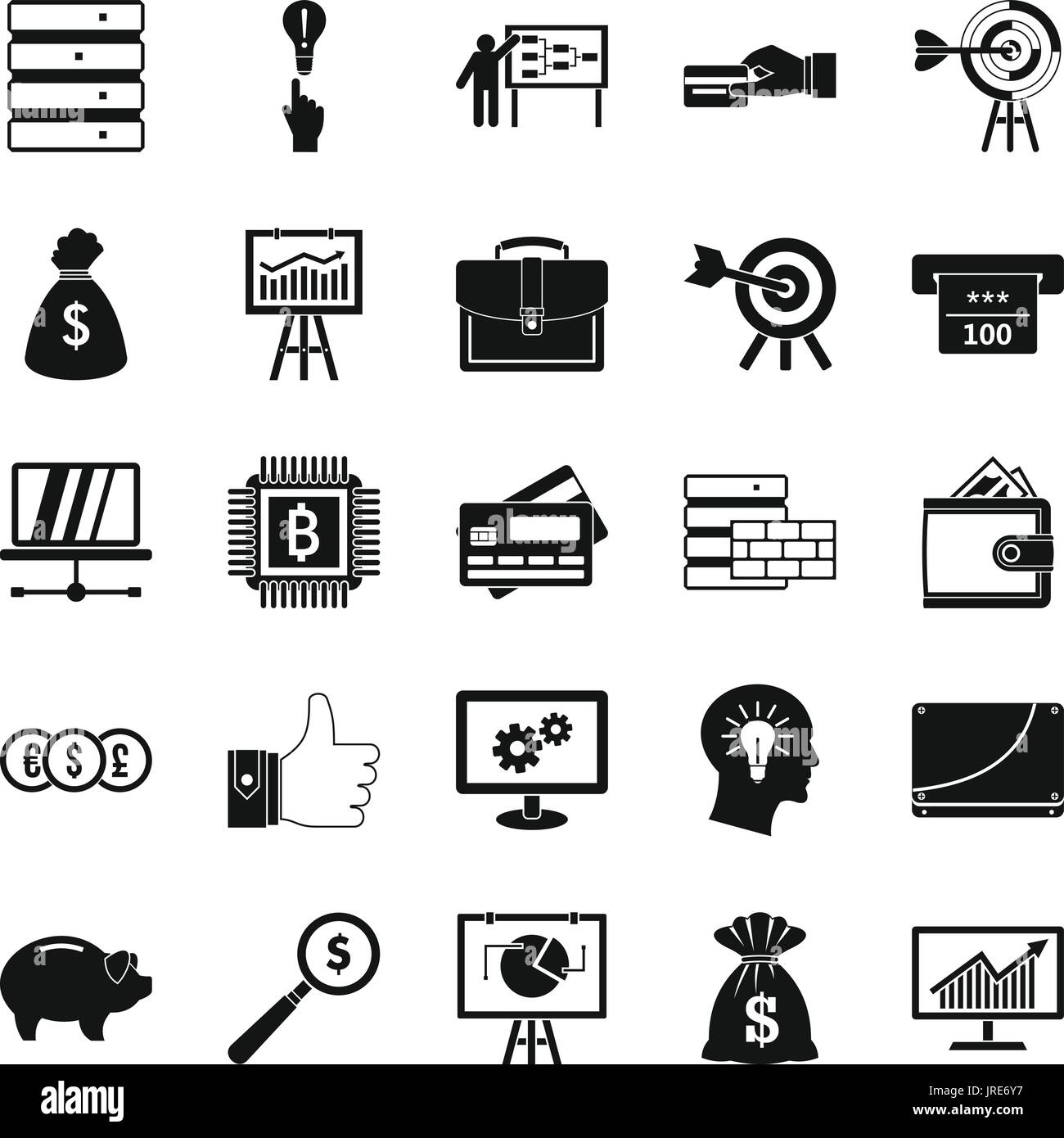Stockbroker icons set, simple style Stock Vector Image & Art - Alamy