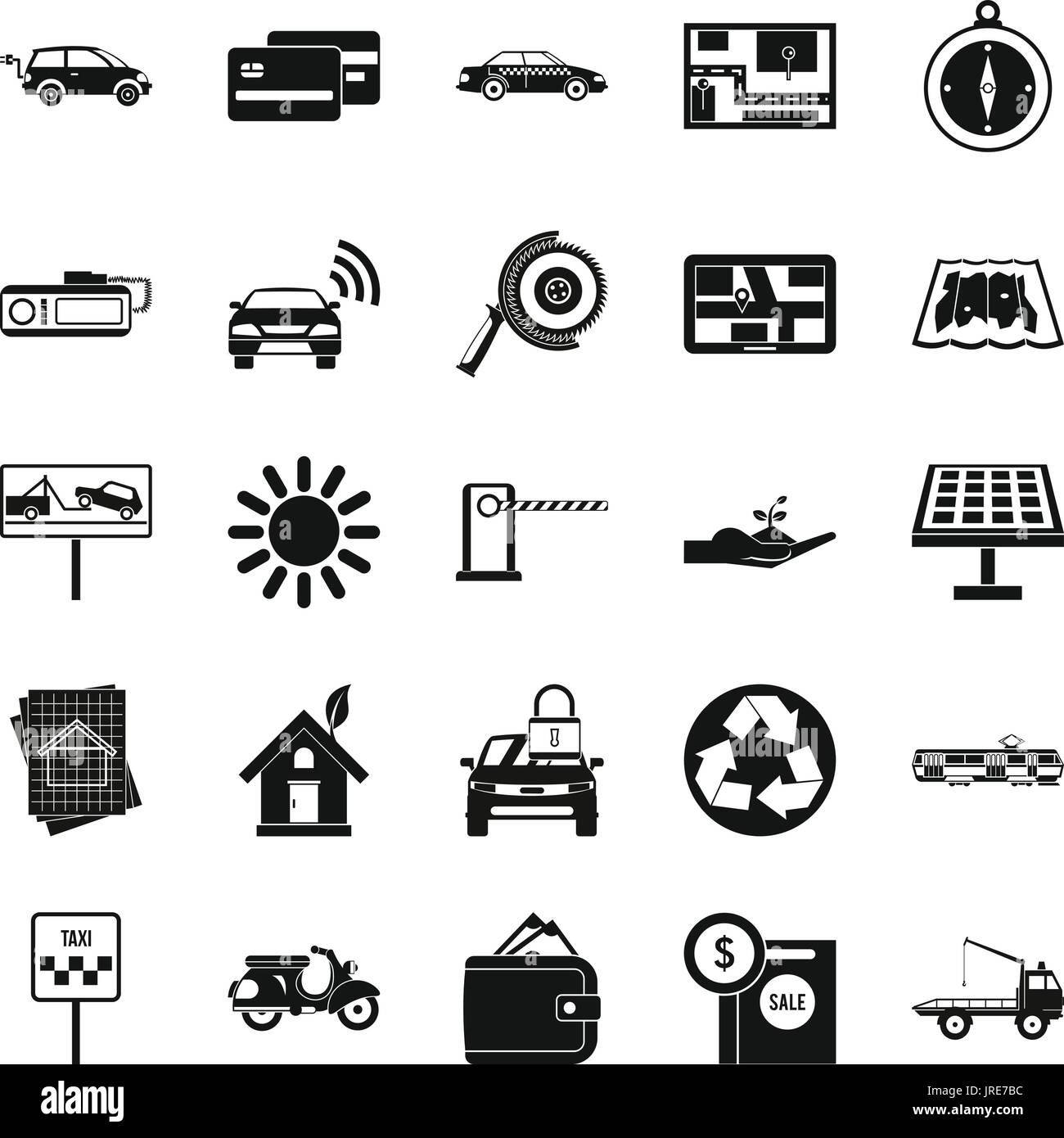 Mechanism icons set, simple style Stock Vector Image & Art - Alamy