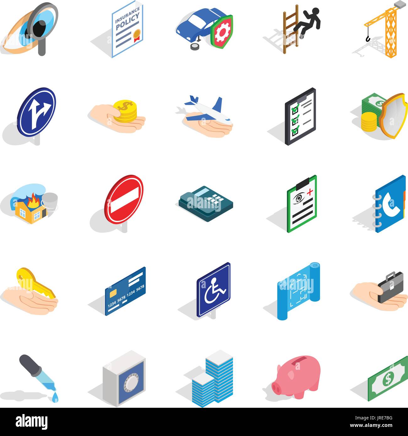 Trouble icons set, isometric style Stock Vector Image & Art - Alamy