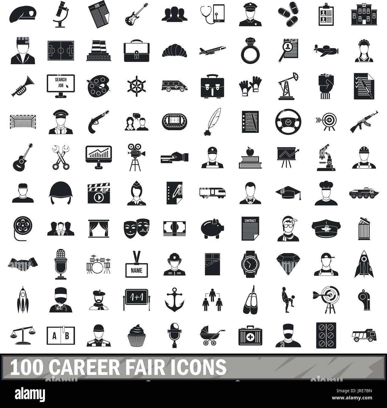100 career fair icons set, simple style Stock Vector Image & Art - Alamy