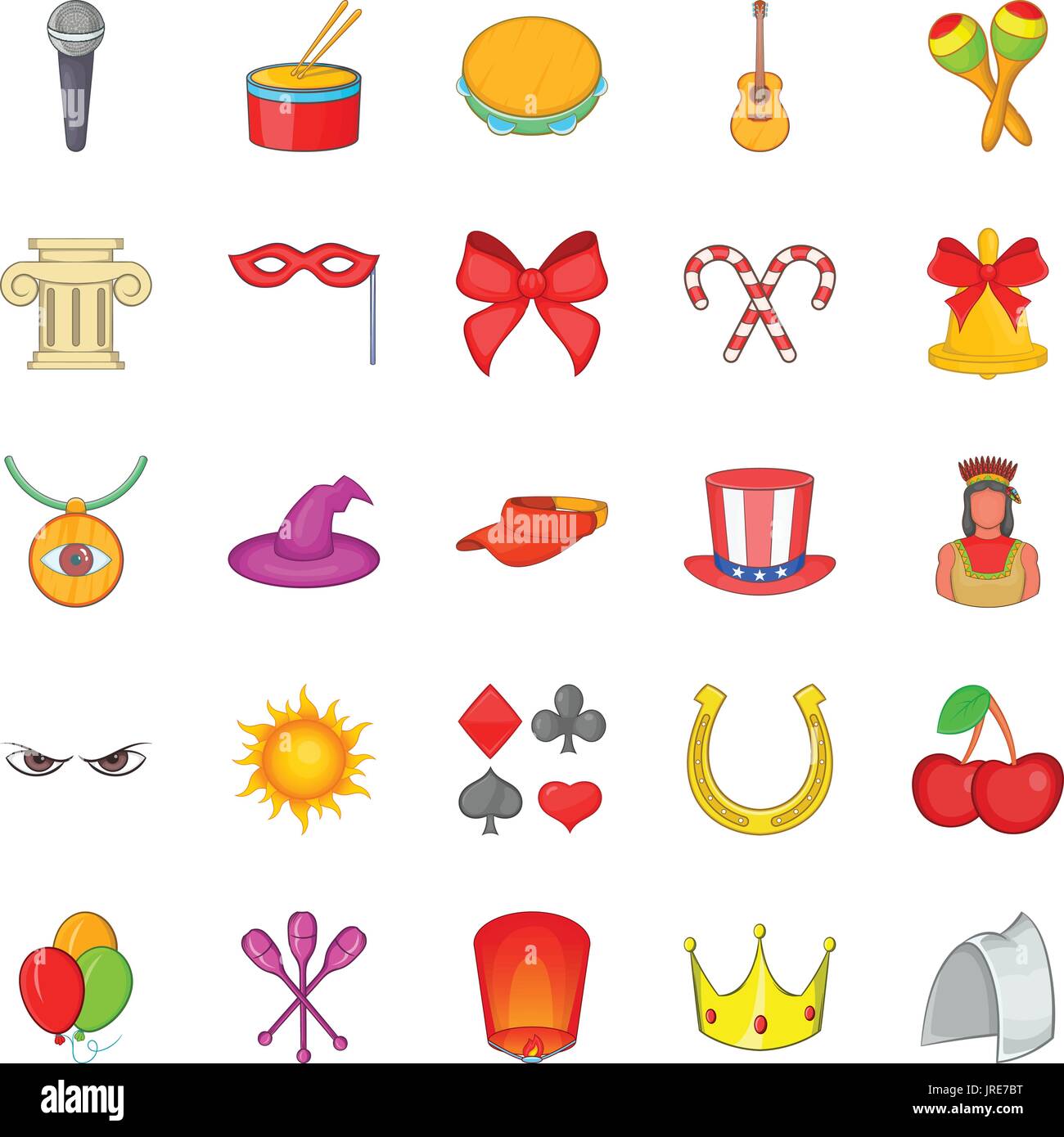 Joy icons set, cartoon style Stock Vector Image & Art - Alamy