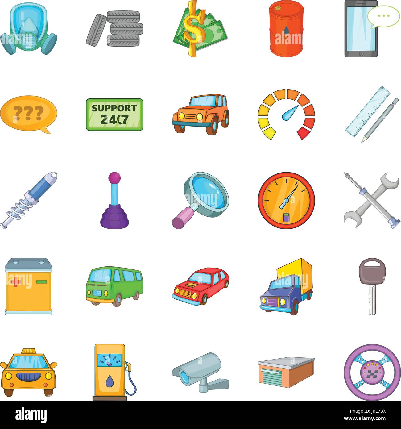 Mending icons set, cartoon style Stock Vector Image & Art - Alamy