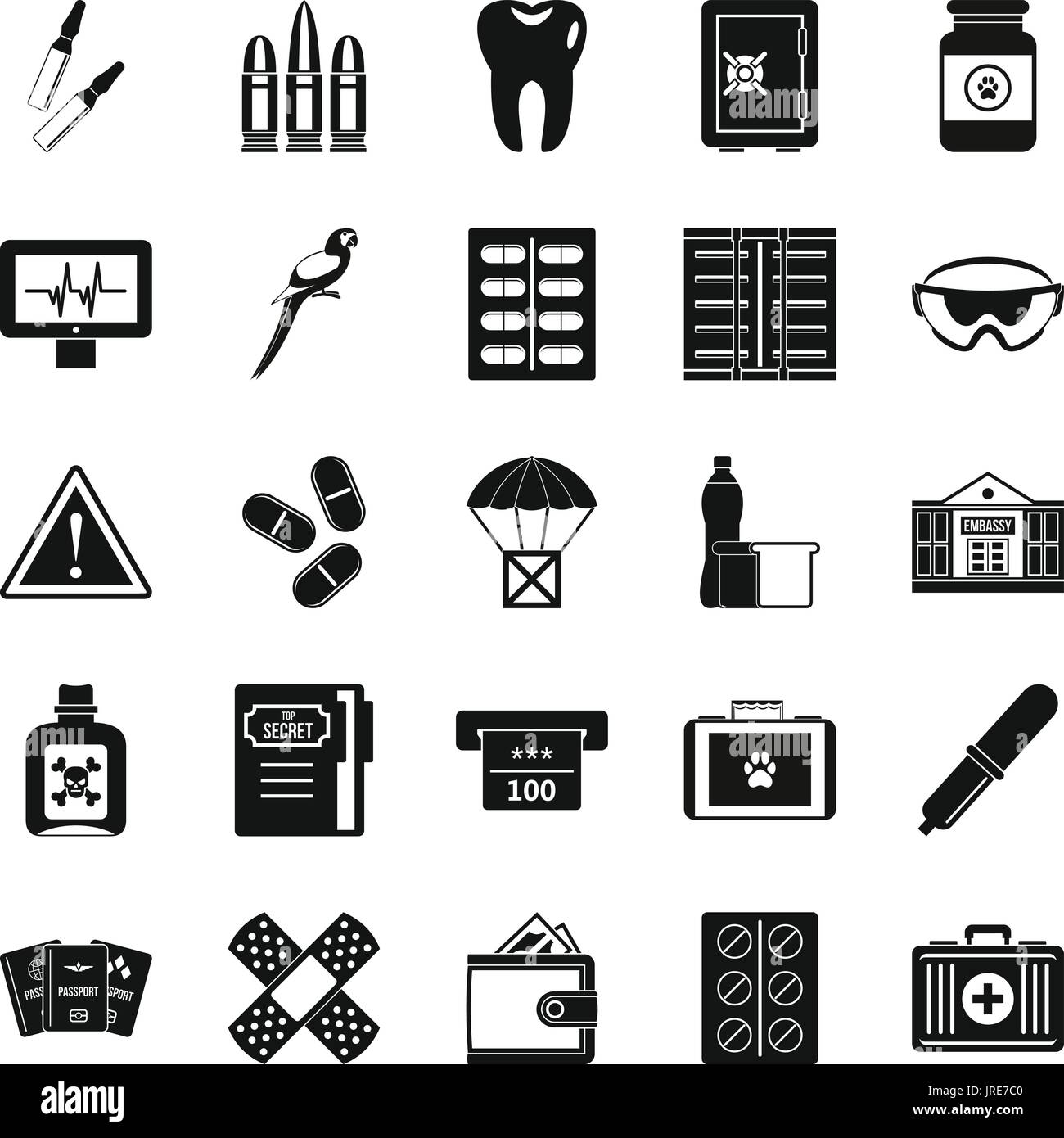 Cause icons set, simple style Stock Vector Image & Art - Alamy