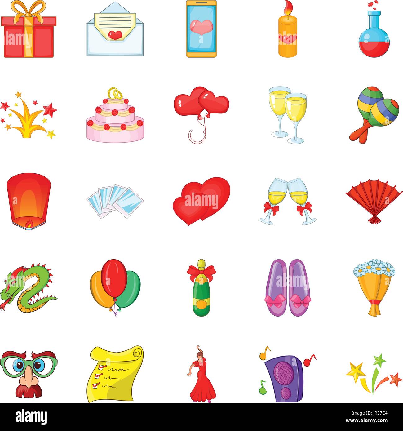 Partying icons set, cartoon style Stock Vector Image & Art - Alamy