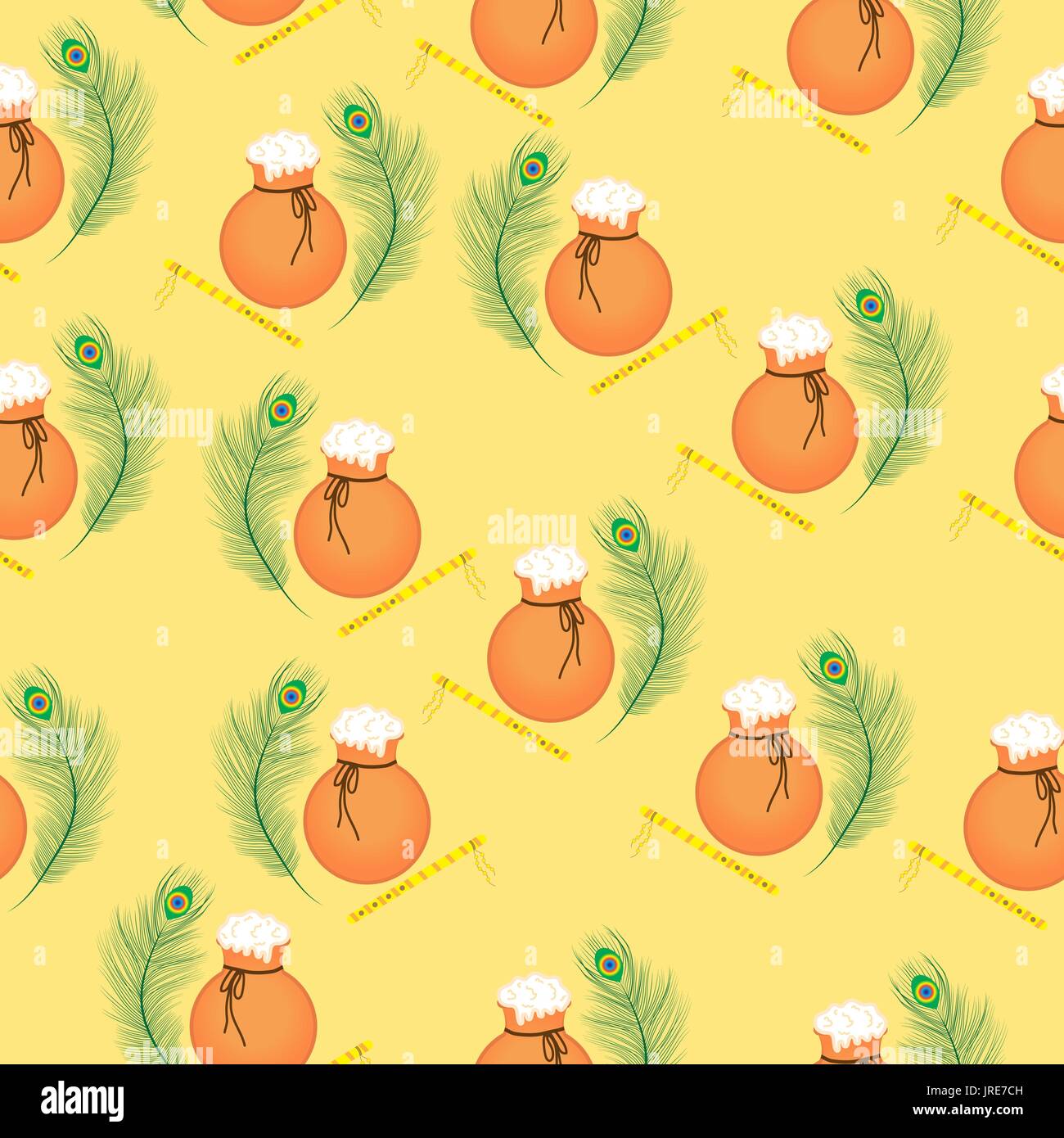 Happy janmashtami, Indian feast of the birth of Krishna. Seamless ...