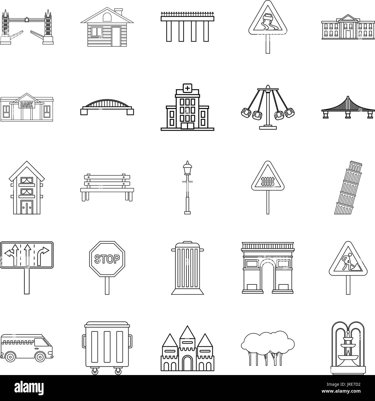 Mart icons set, outline style Stock Vector Image & Art - Alamy