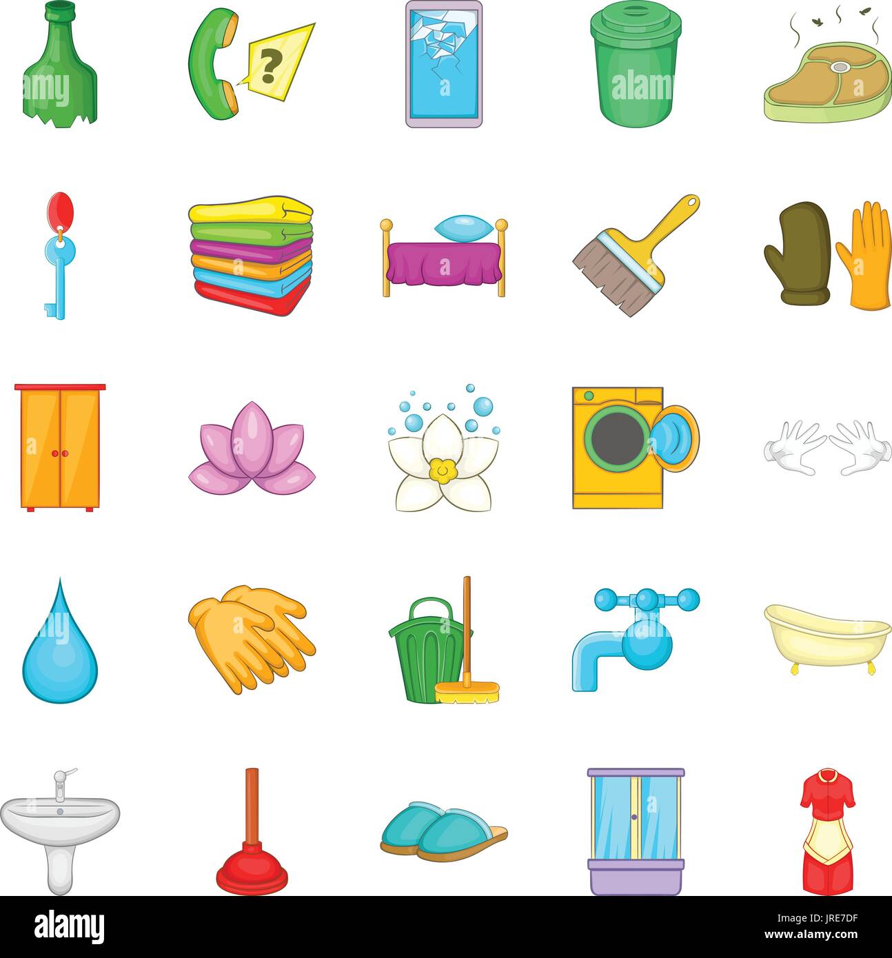 Frequenter icons set, cartoon style Stock Vector Image & Art - Alamy