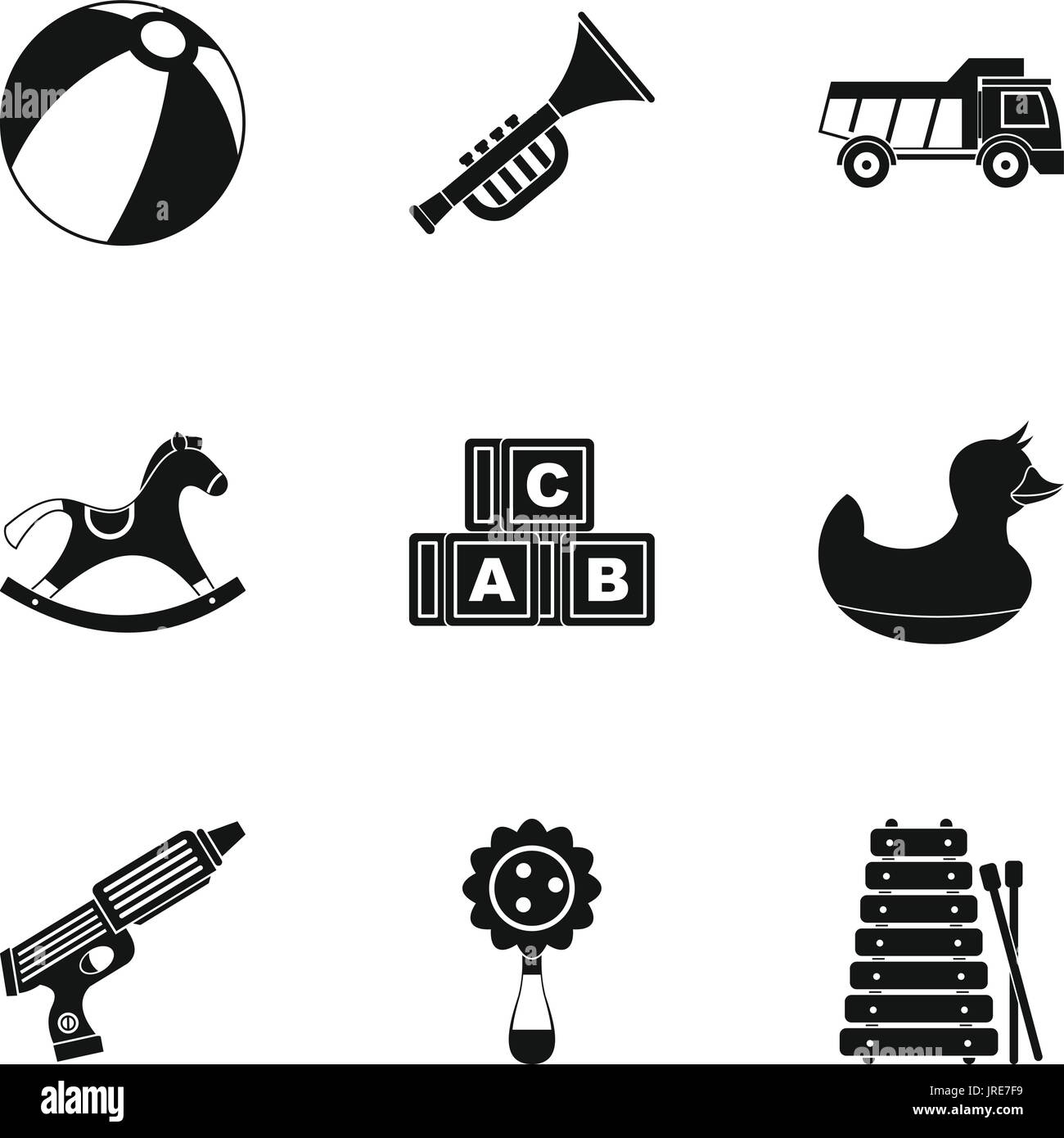 Toys for kids icon set, simple style Stock Vector Image & Art - Alamy