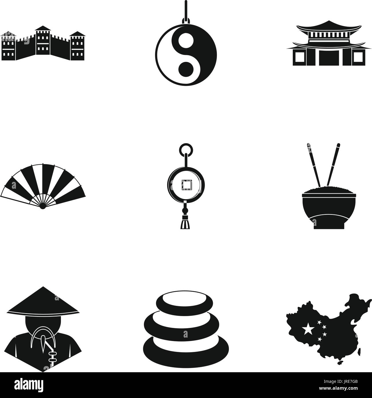 China icon set, simple style Stock Vector Image & Art - Alamy