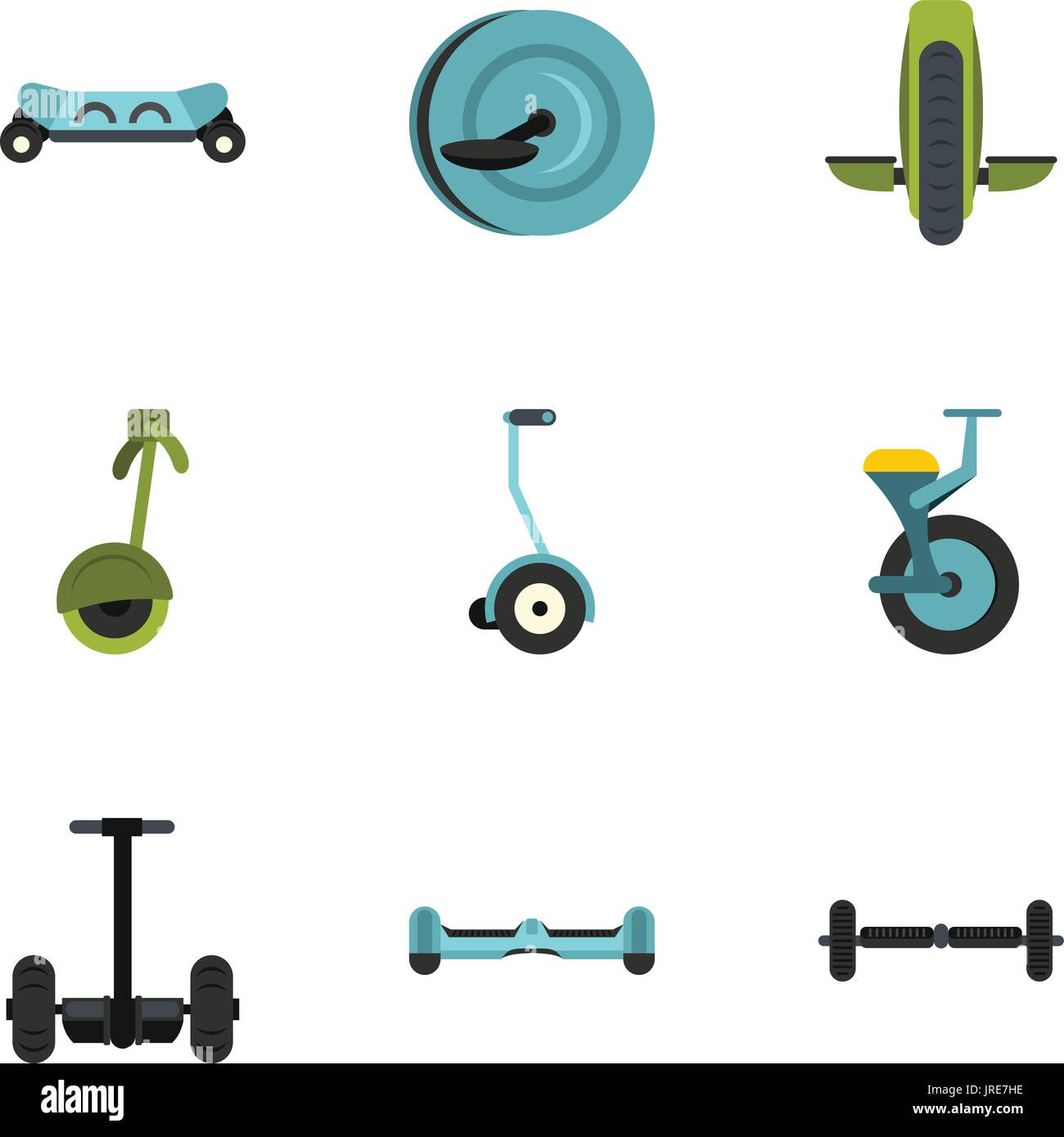 Segway icon set, flat style Stock Vector Image & Art - Alamy