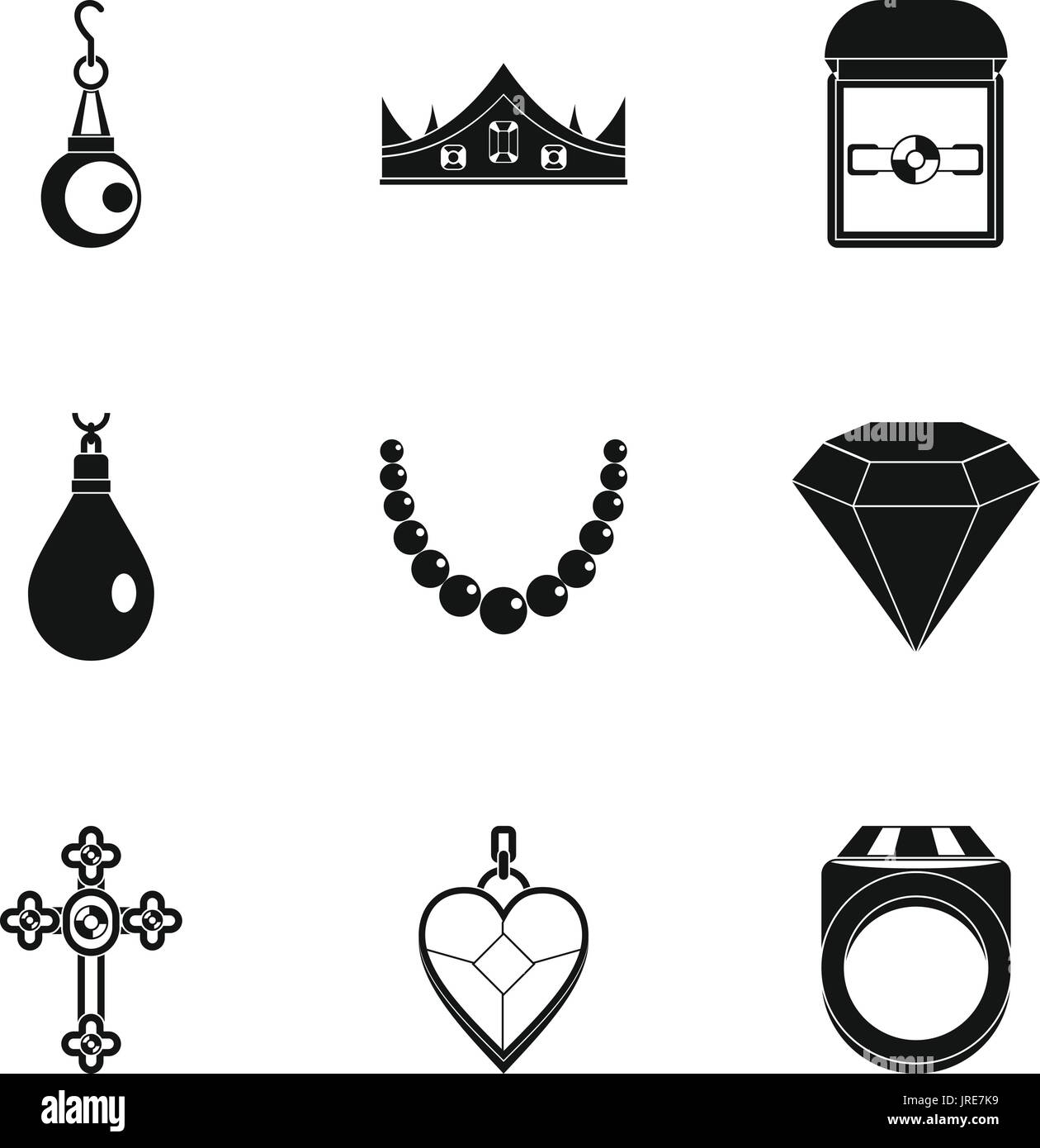 Jewelry icon set, simple style Stock Vector Image & Art - Alamy