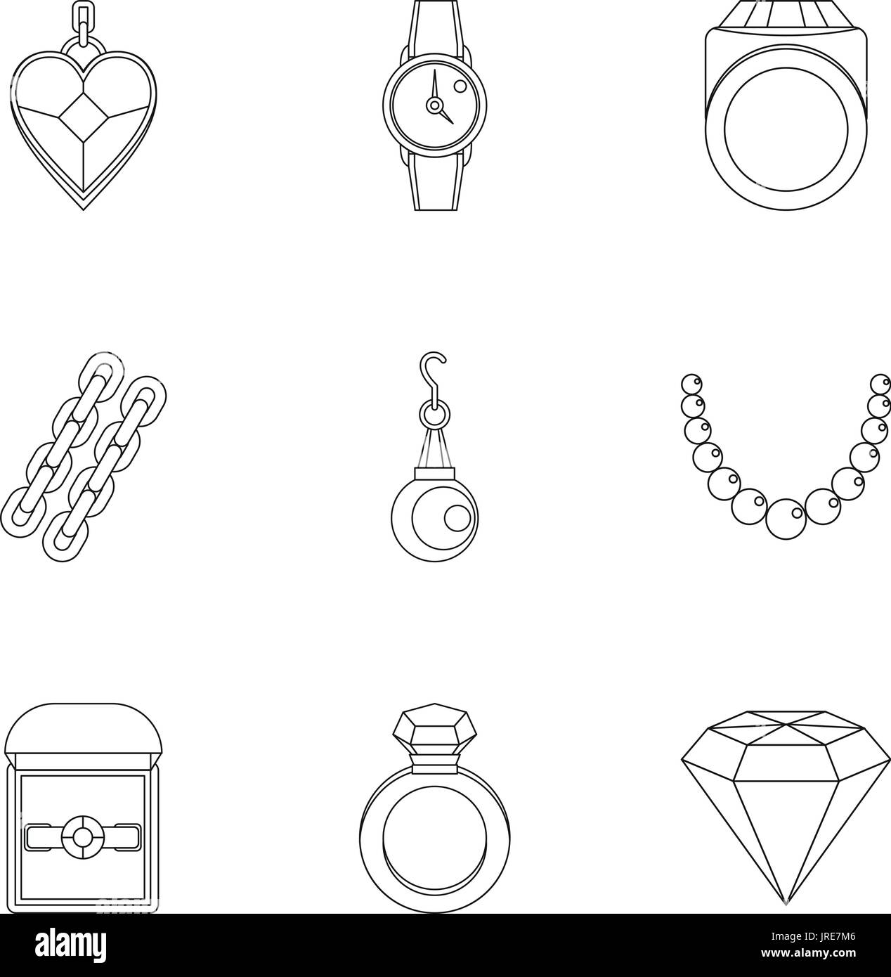 Gold chain necklace outline Black and White Stock Photos & Images - Alamy