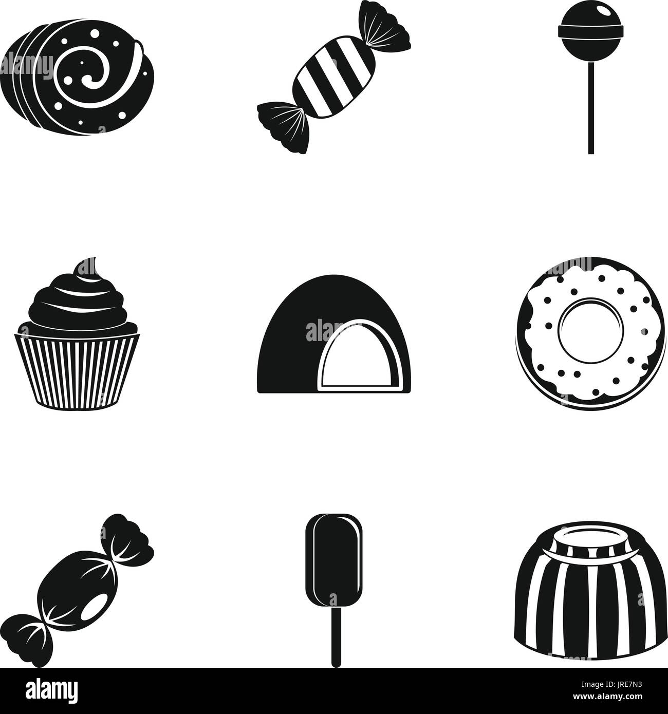 Candies icon set, simple style Stock Vector Image & Art - Alamy