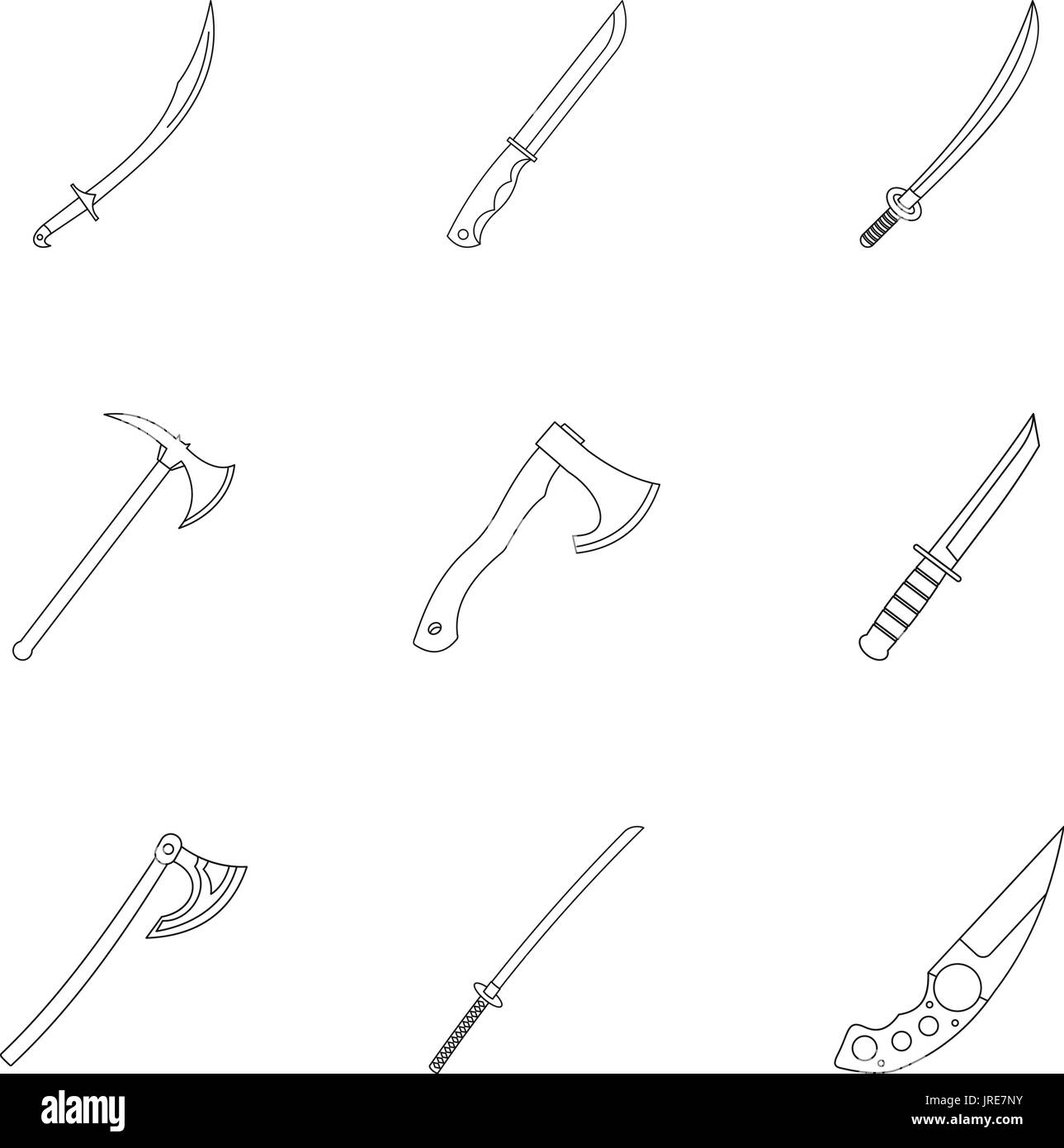 Cold arms icon set, outline style Stock Vector Image & Art - Alamy