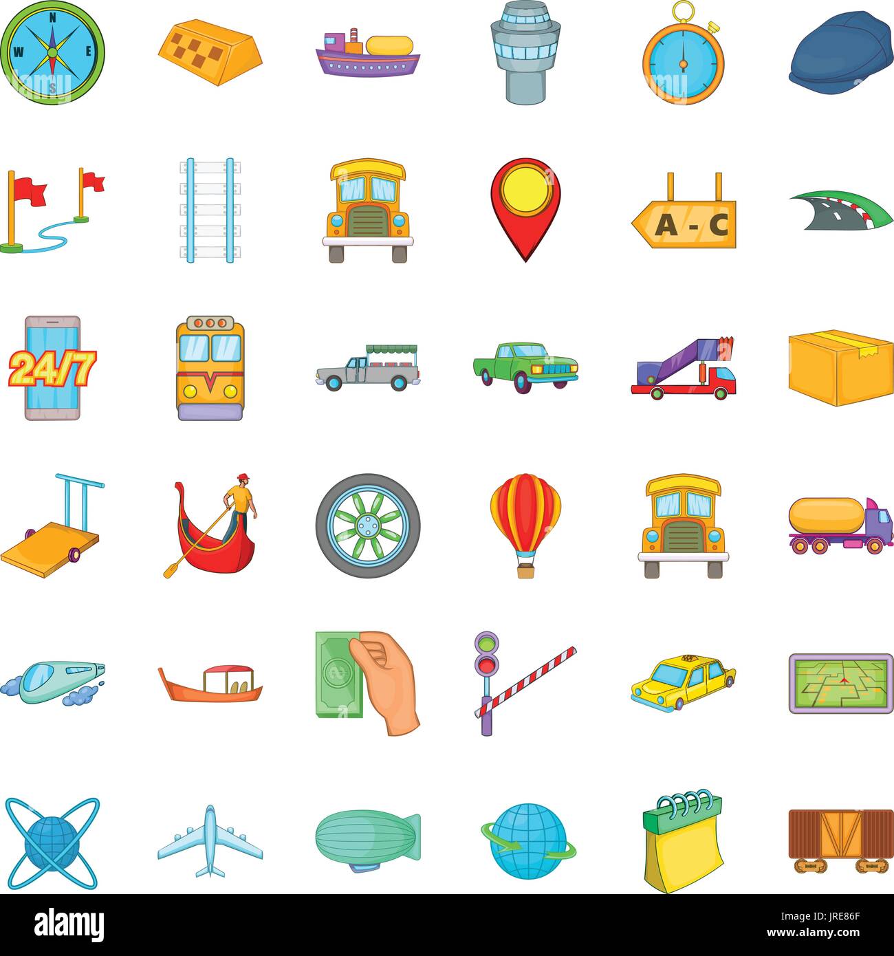 Paid delivery icons set, cartoon style Stock Vector Image & Art - Alamy