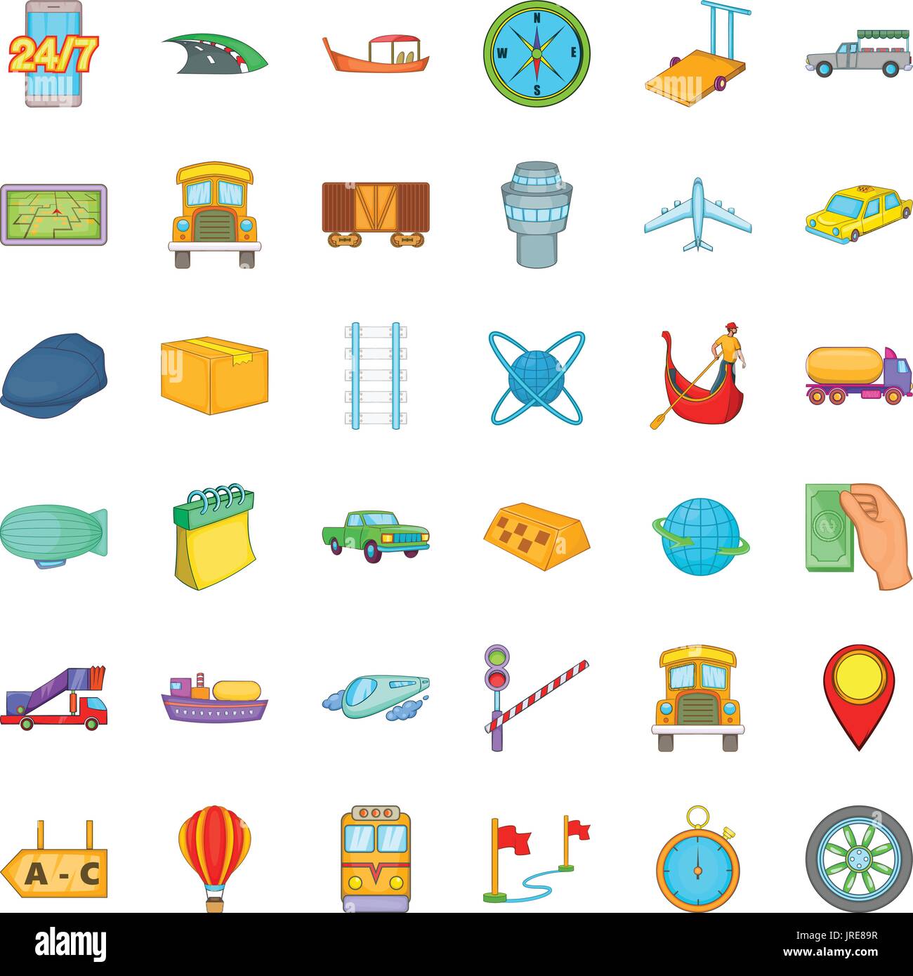 Fast delivery icons set, cartoon style Stock Vector Image & Art - Alamy