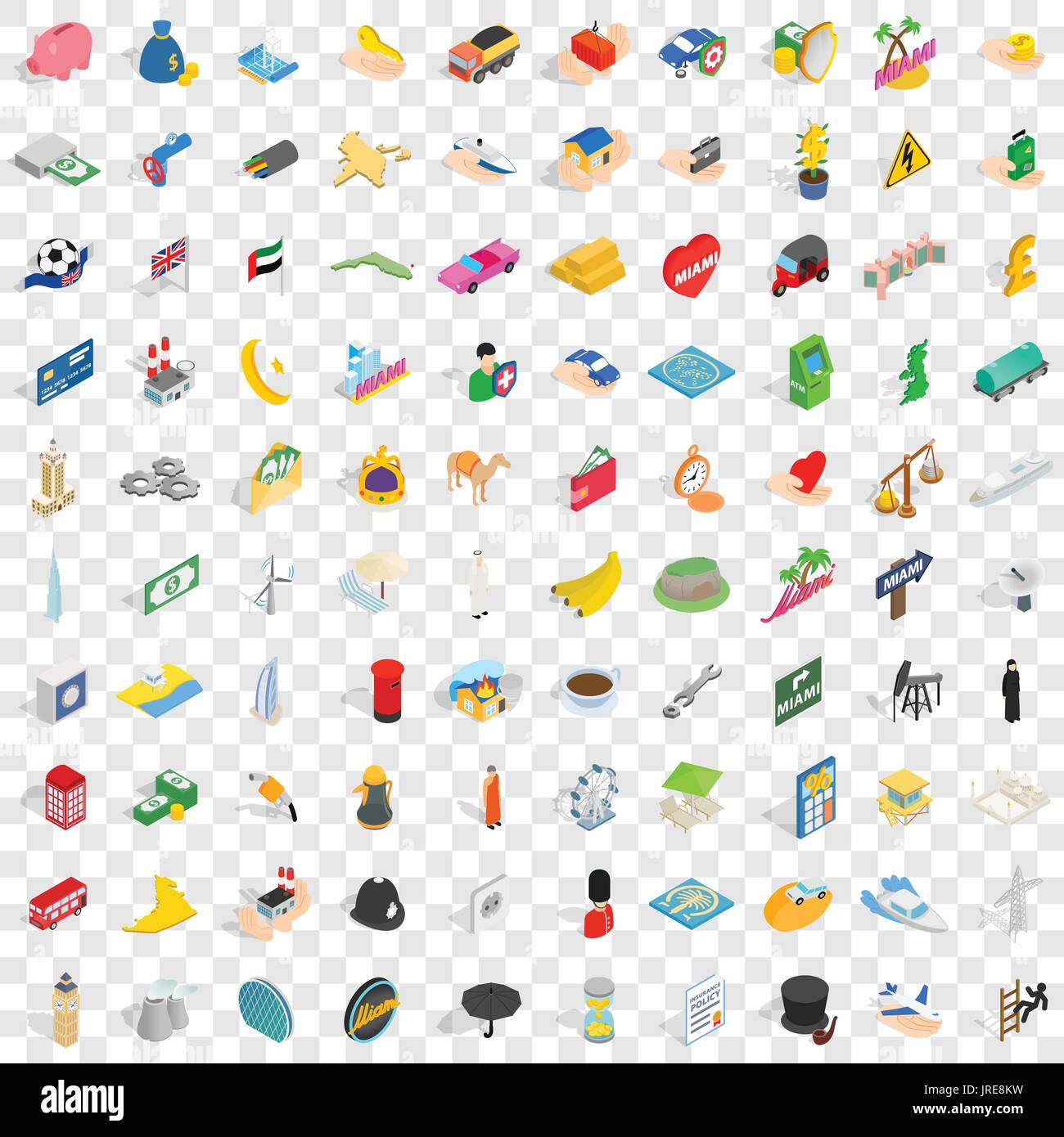 100 auto icons set, isometric 3d style Stock Vector Image & Art - Alamy