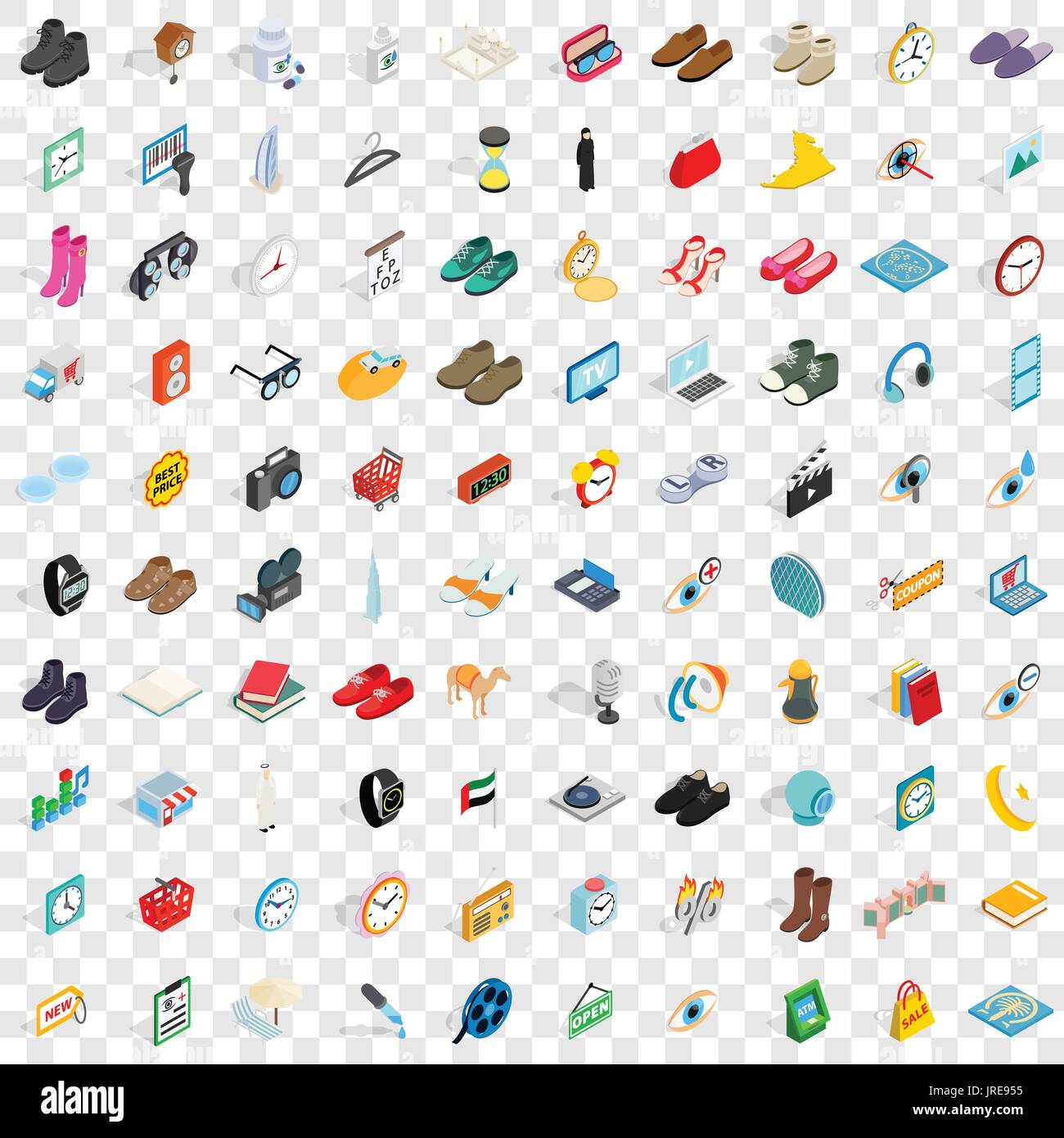 Packaging isometric 3d icons set hi-res stock photography and images ...