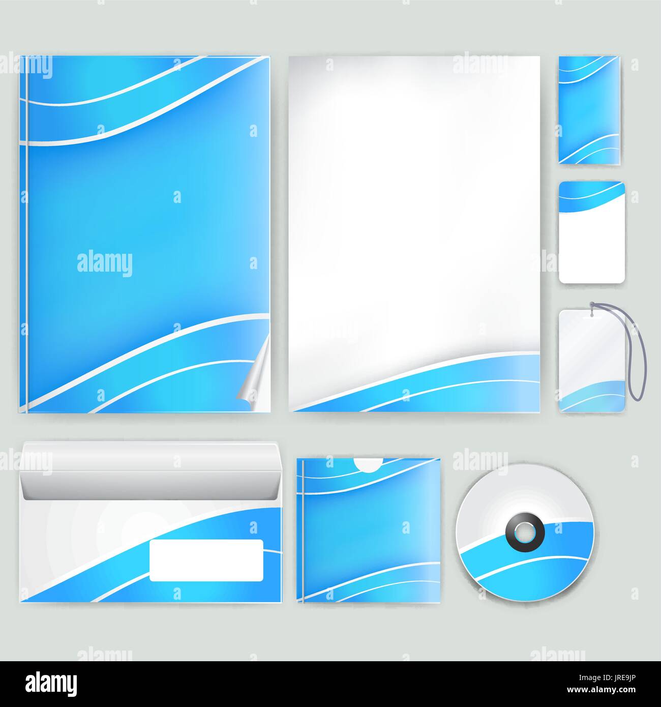 Corporate identity template with color elements. Vector company ...