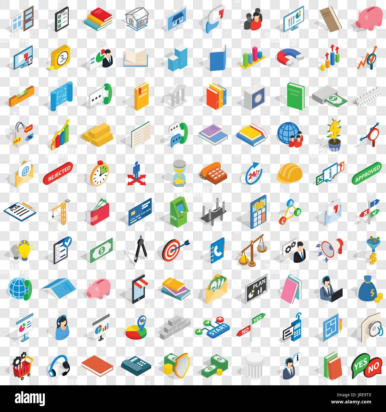100 crew icons set, isometric 3d style Stock Vector Image & Art - Alamy
