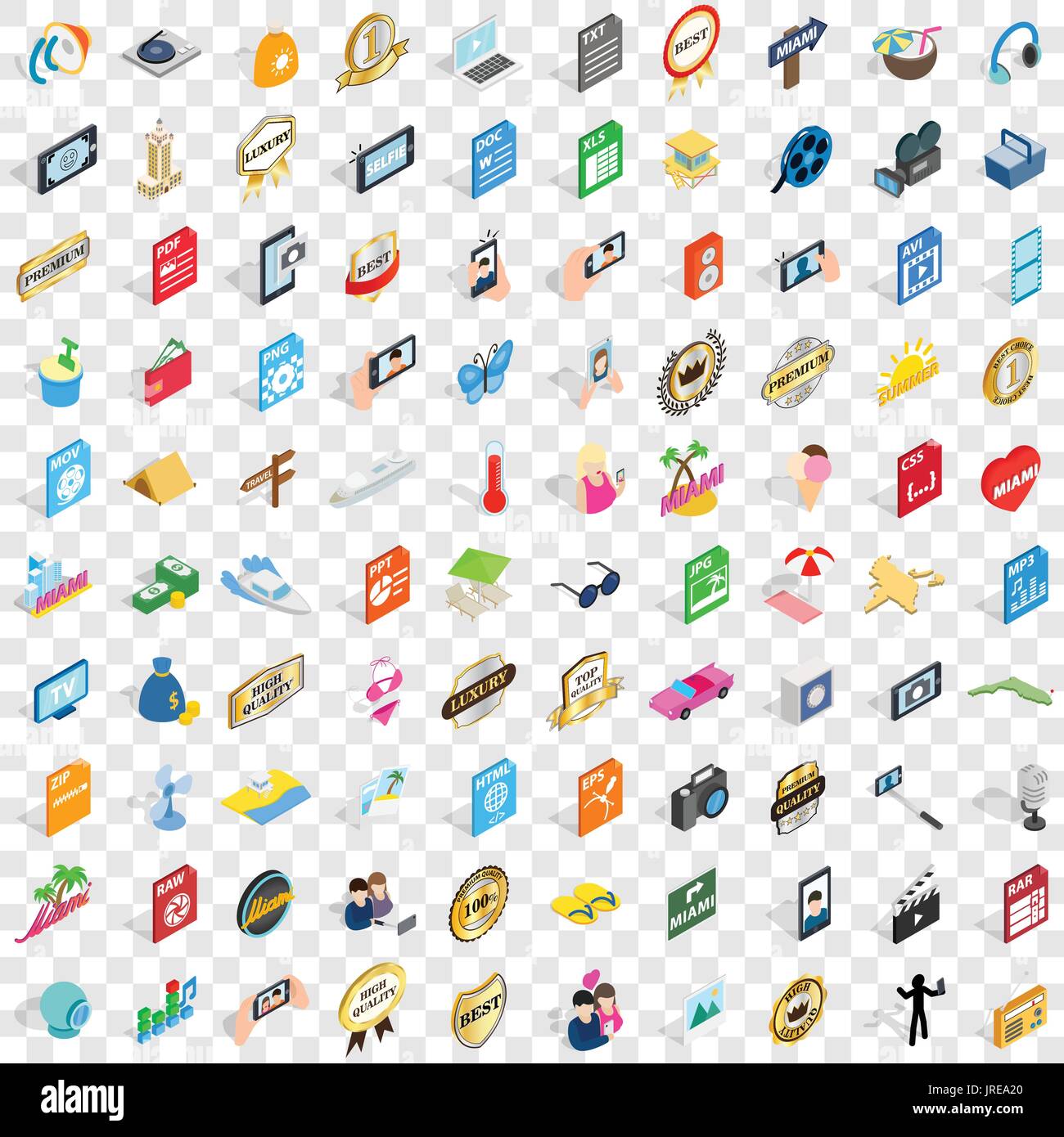 100 dj icons set, isometric 3d style Stock Vector Image & Art - Alamy