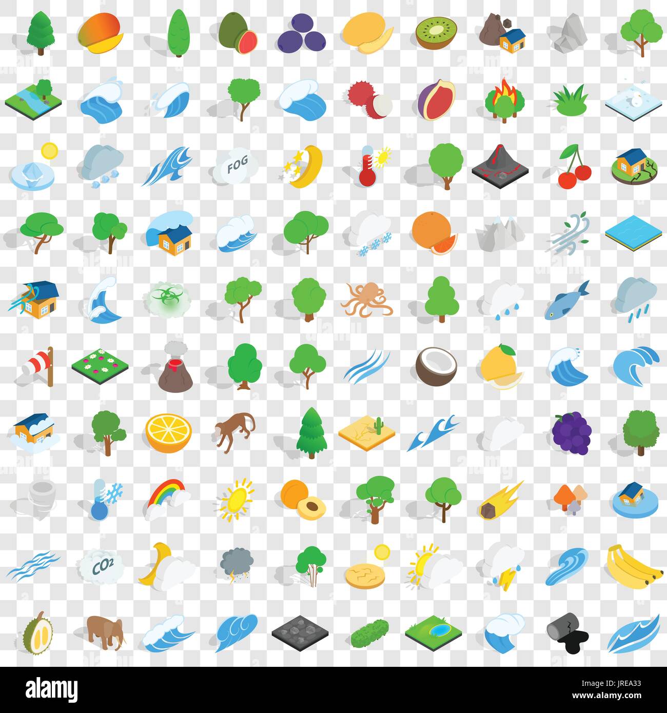 100 earth icons set, isometric 3d style Stock Vector Image & Art - Alamy
