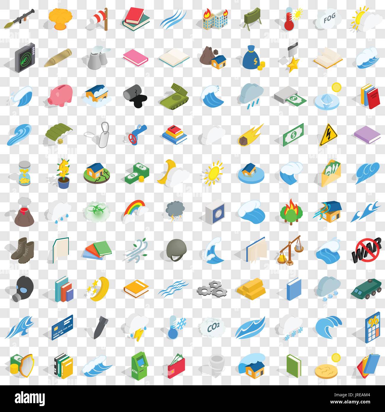 100 force icons set, isometric 3d style Stock Vector Image & Art - Alamy