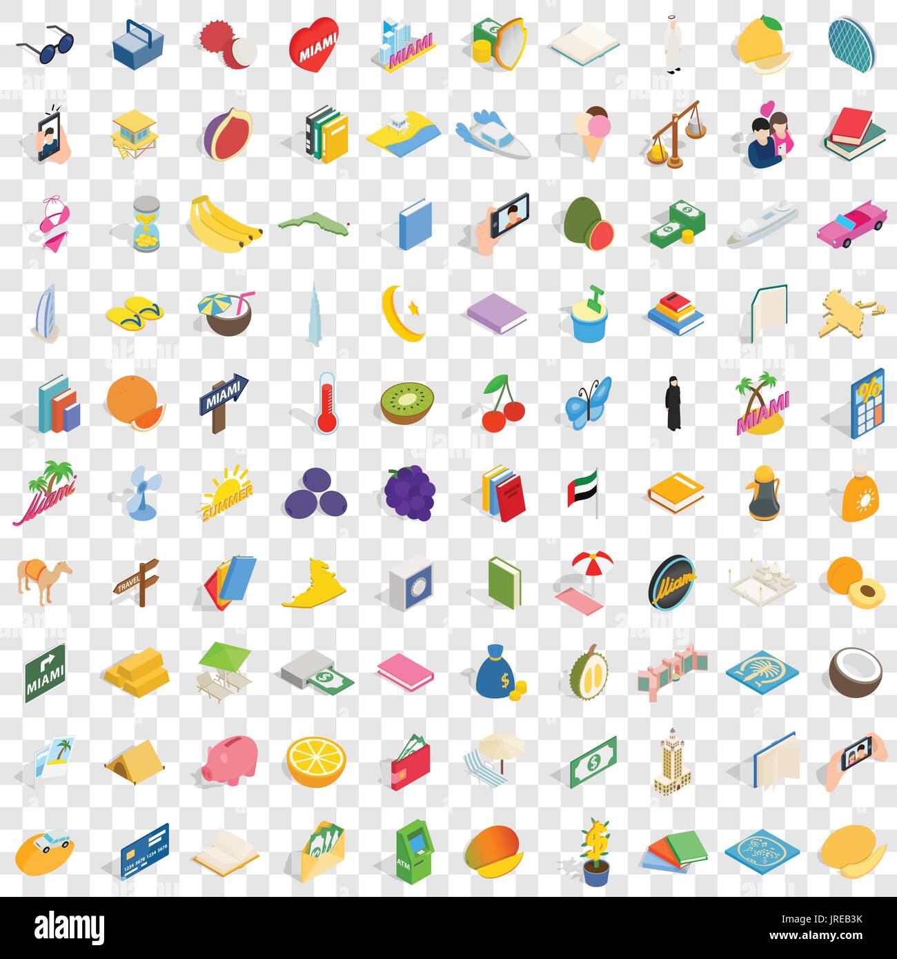 100 happy icons set, isometric 3d style Stock Vector Image & Art - Alamy
