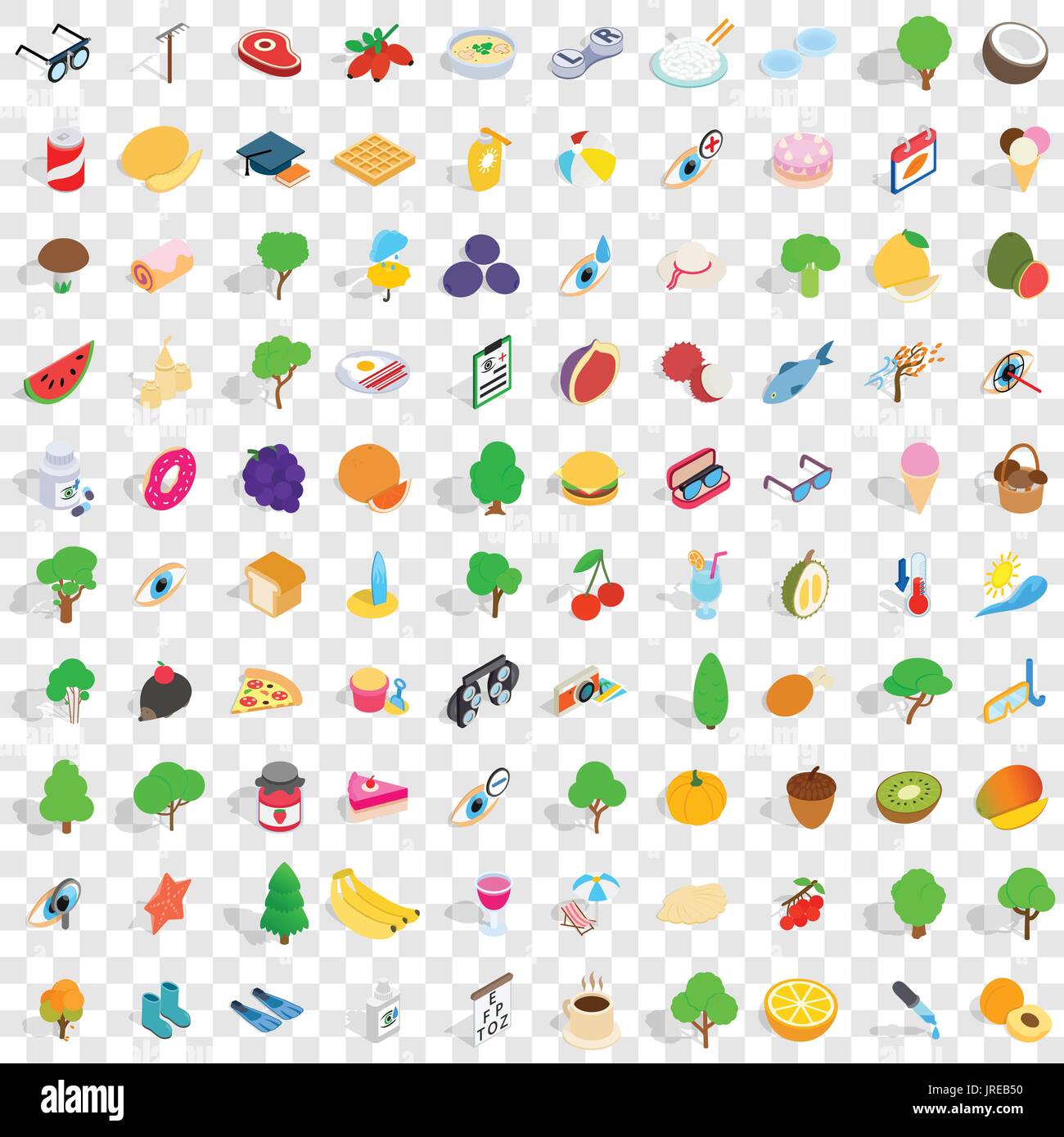 100 health icons set, isometric 3d style Stock Vector Image & Art - Alamy