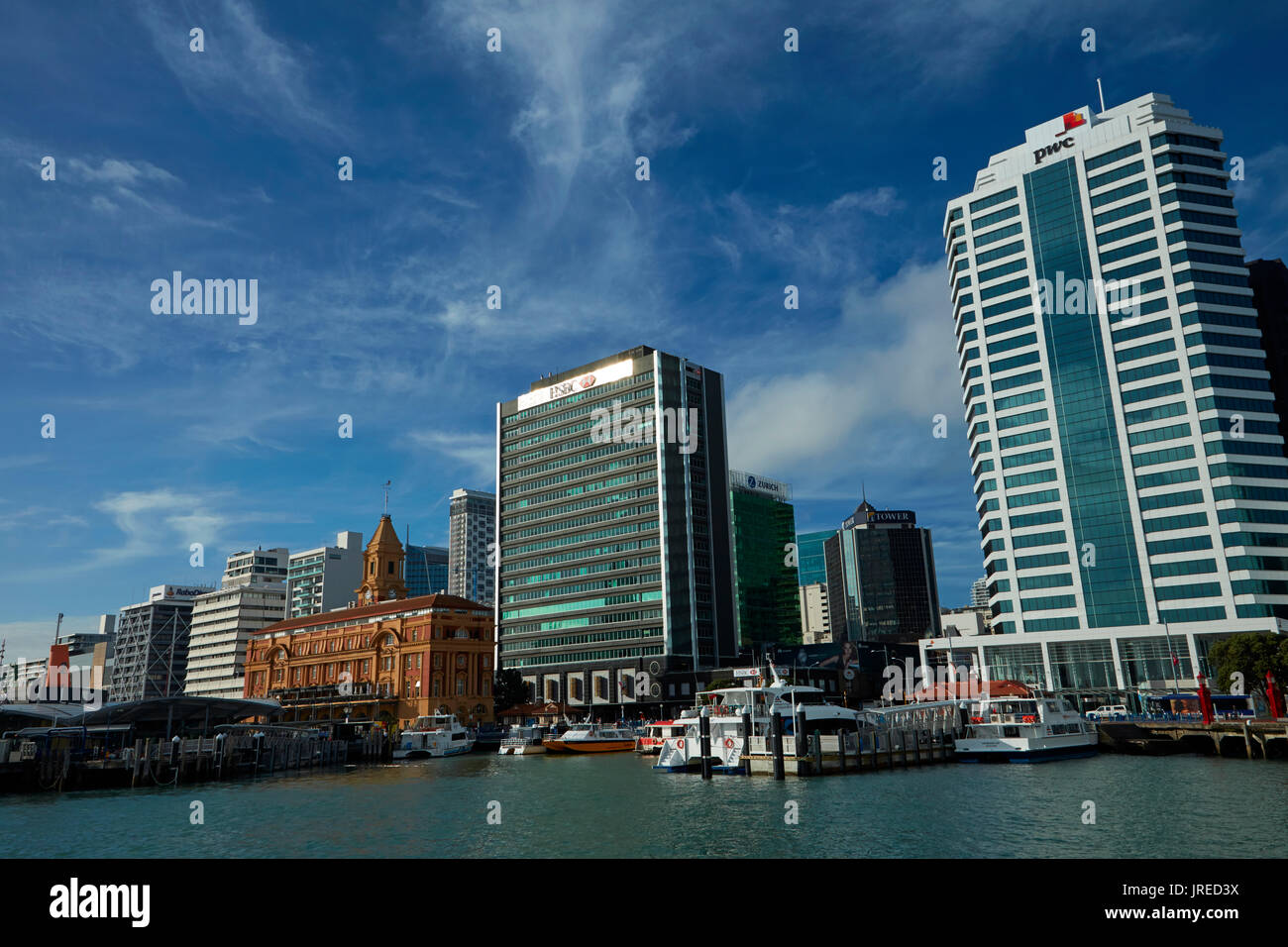 Auckland Ferry Terminal, and historic Ferry Building, Auckland ...