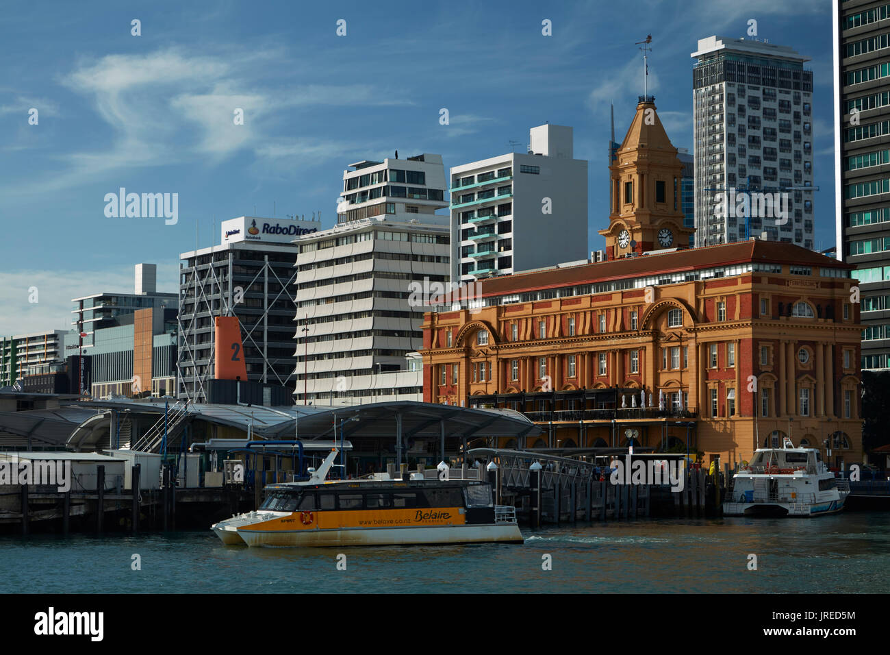 Auckland Ferry Terminal, and historic Ferry Building, Auckland ...