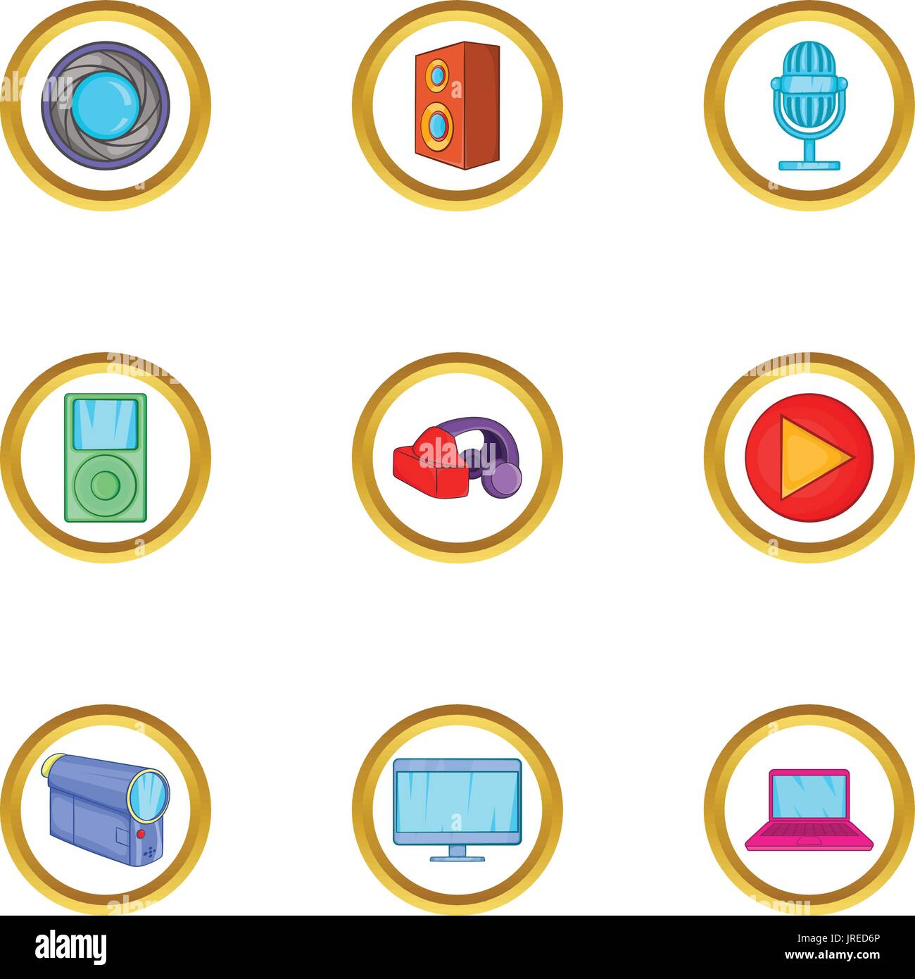 Digital device icons set, cartoon style Stock Vector Image & Art - Alamy