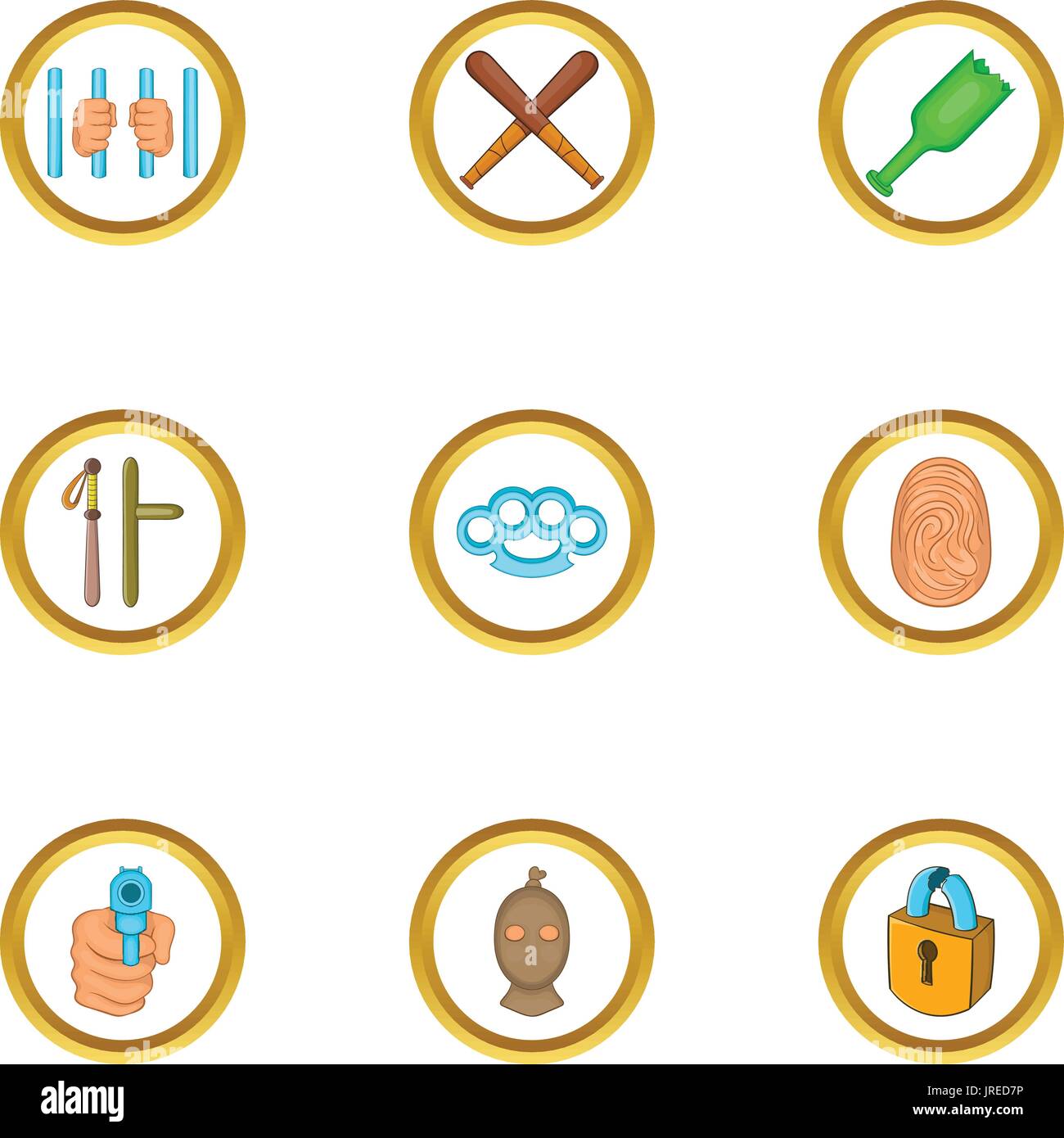 Court evidence icons set, cartoon style Stock Vector Image & Art - Alamy
