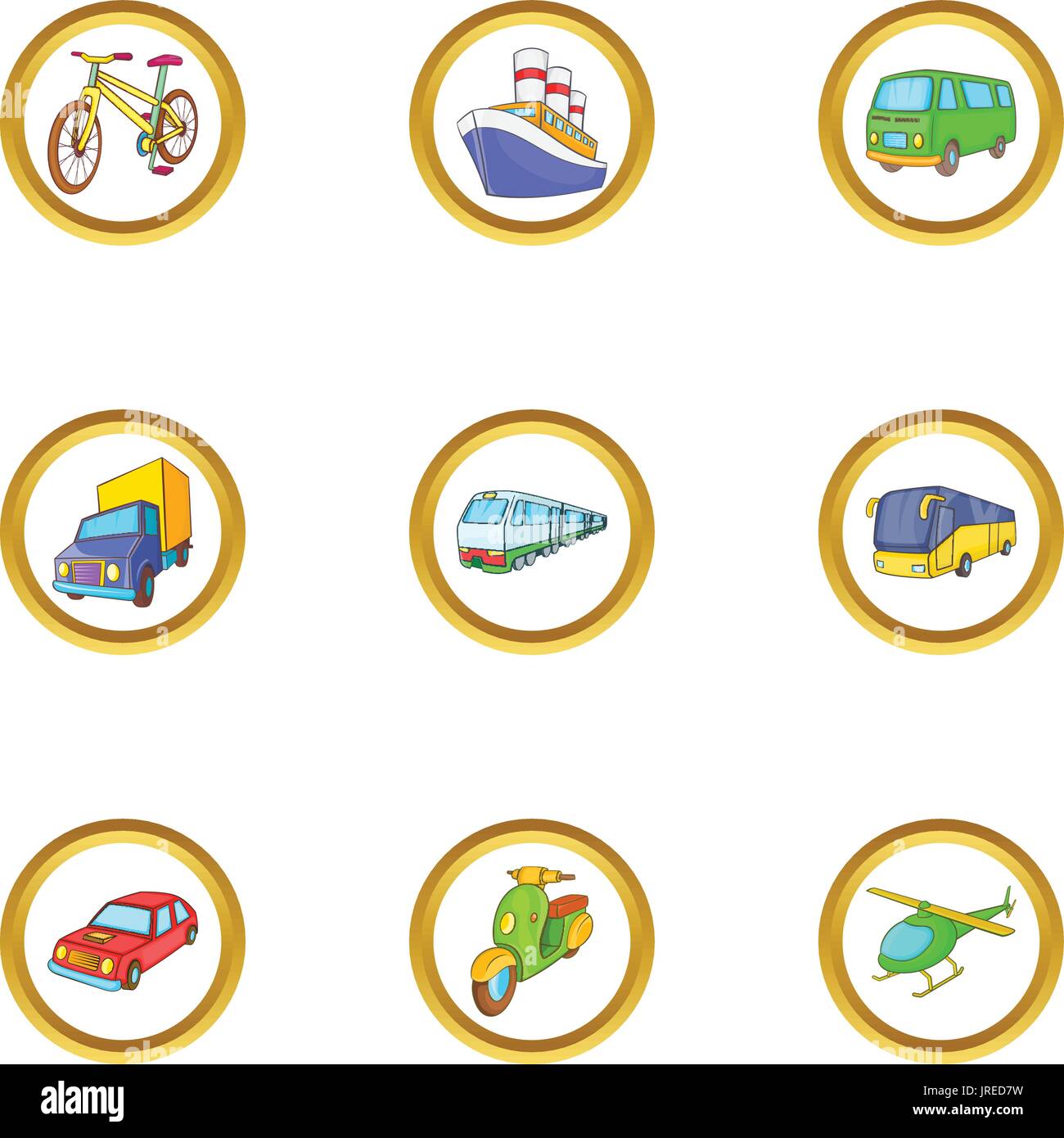 Urban vehicle icons set, cartoon style Stock Vector Image & Art - Alamy