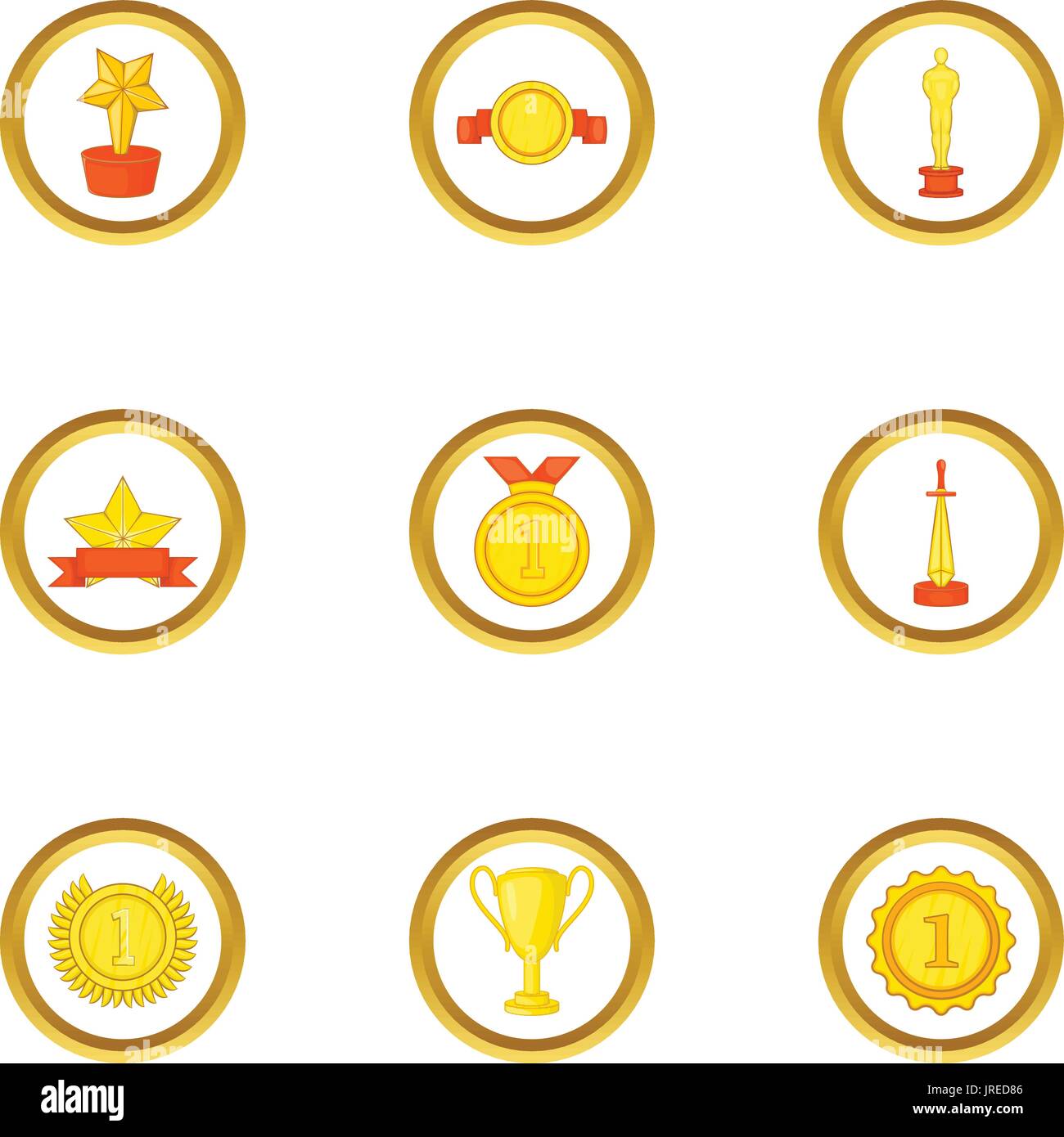 Victory icons set, cartoon style Stock Vector Image & Art - Alamy